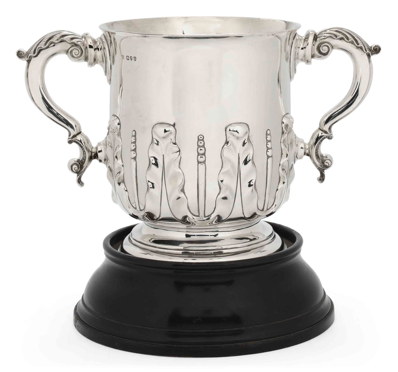 A VICTORIAN SILVER TWO-HANDLED CUP