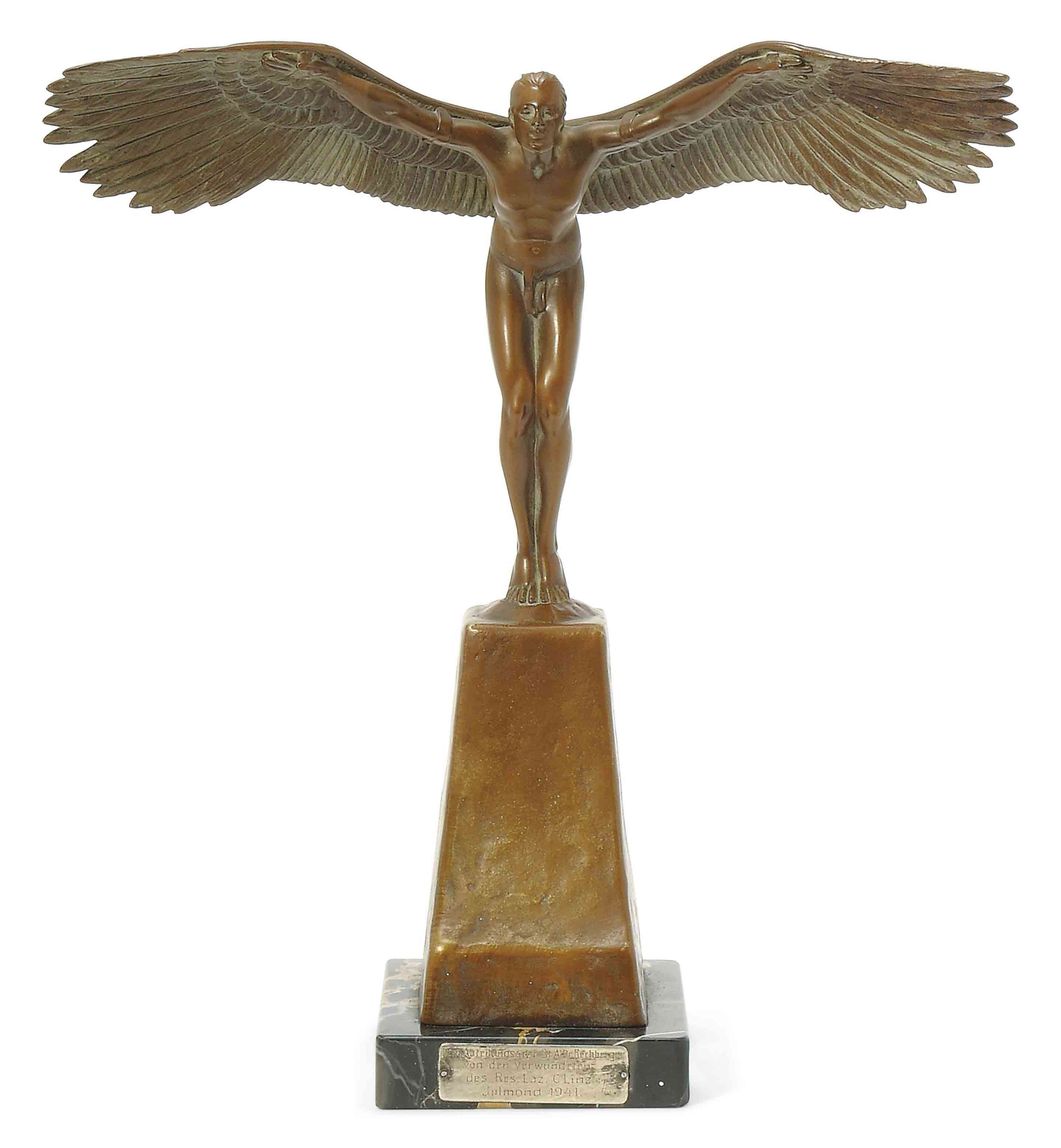 'ICARUS' A CHOTKA PATINATED BRONZE FIGURE , CIRCA 1941 | Christie's
