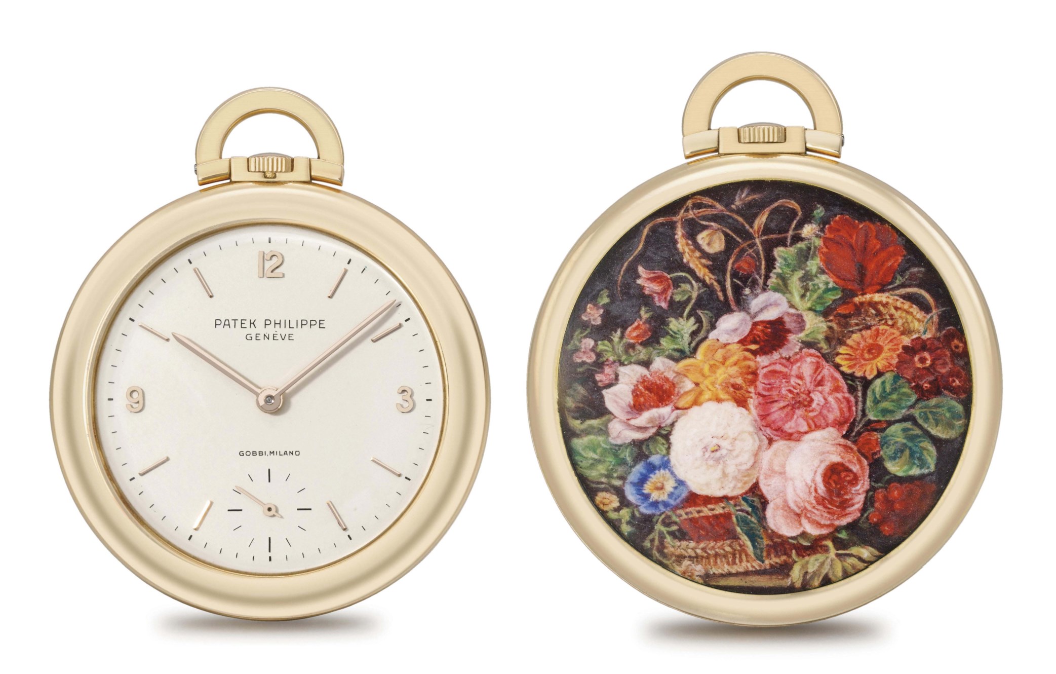 Patek Philippe. A fine and possibly unique 18K gold and enamel openface ...