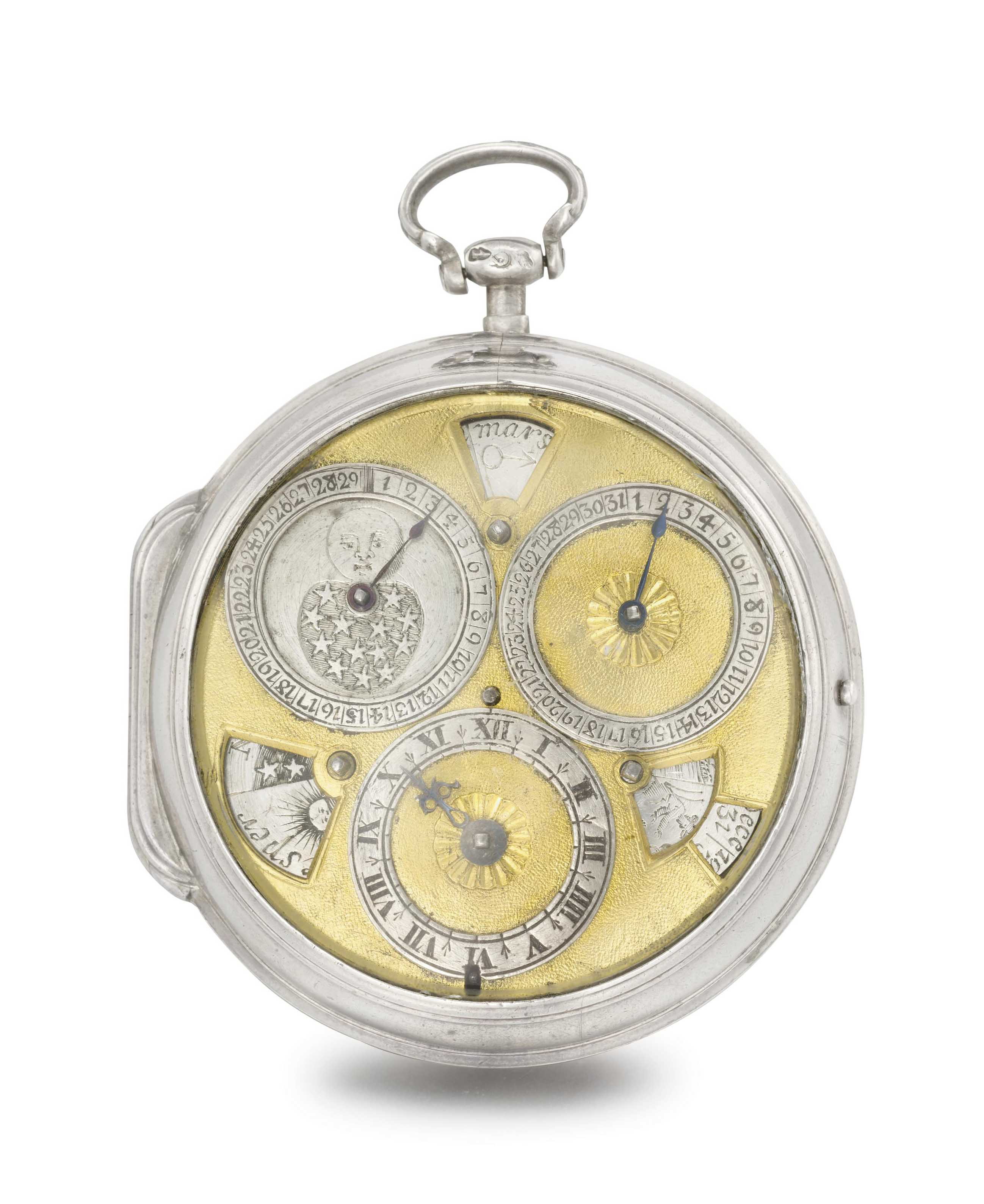 Daniel Quare. A rare and early silver astronomical verge watch , SIGNED ...