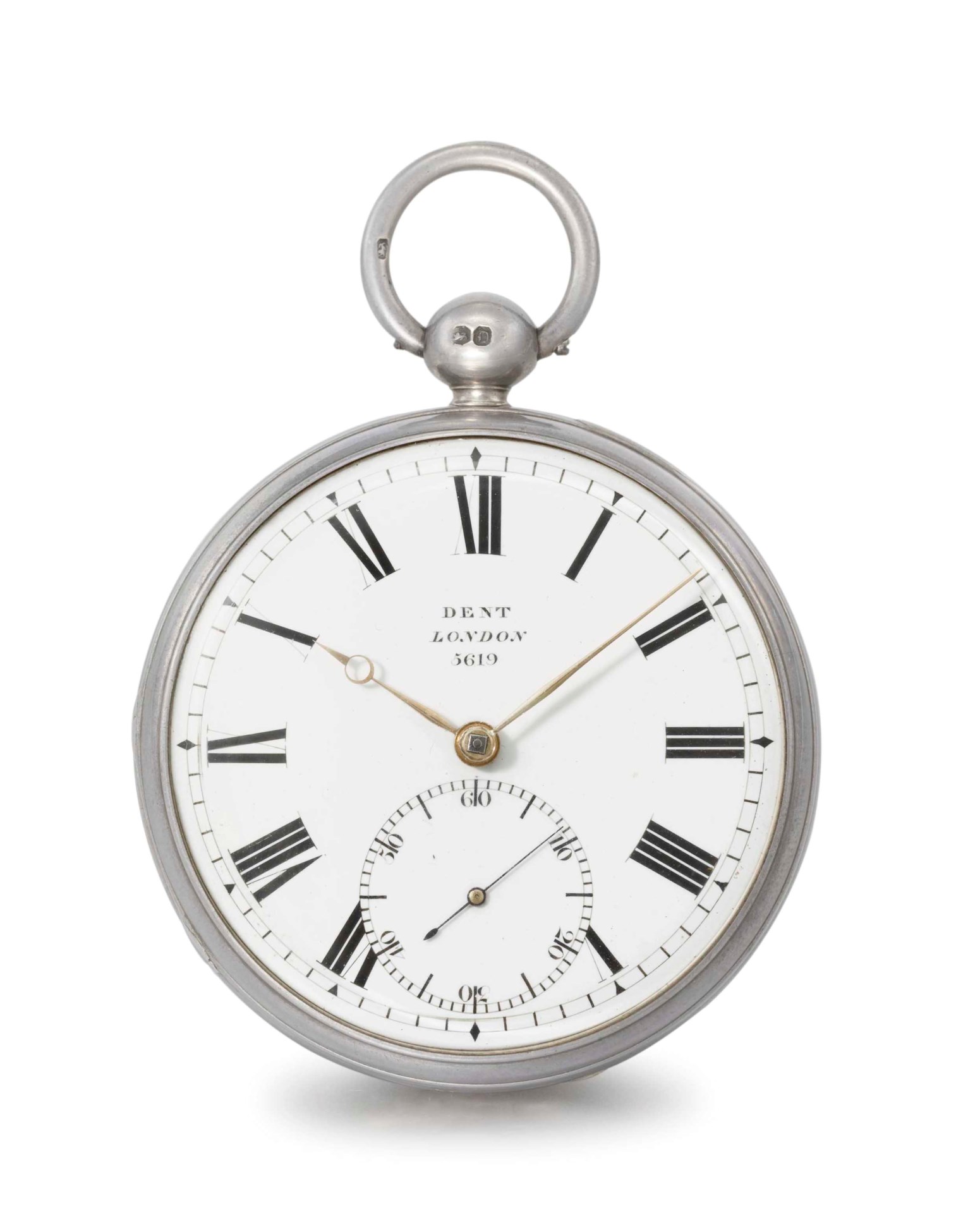 Dent. A silver openface pocket chronometer , SIGNED DENT, LONDON, NO ...