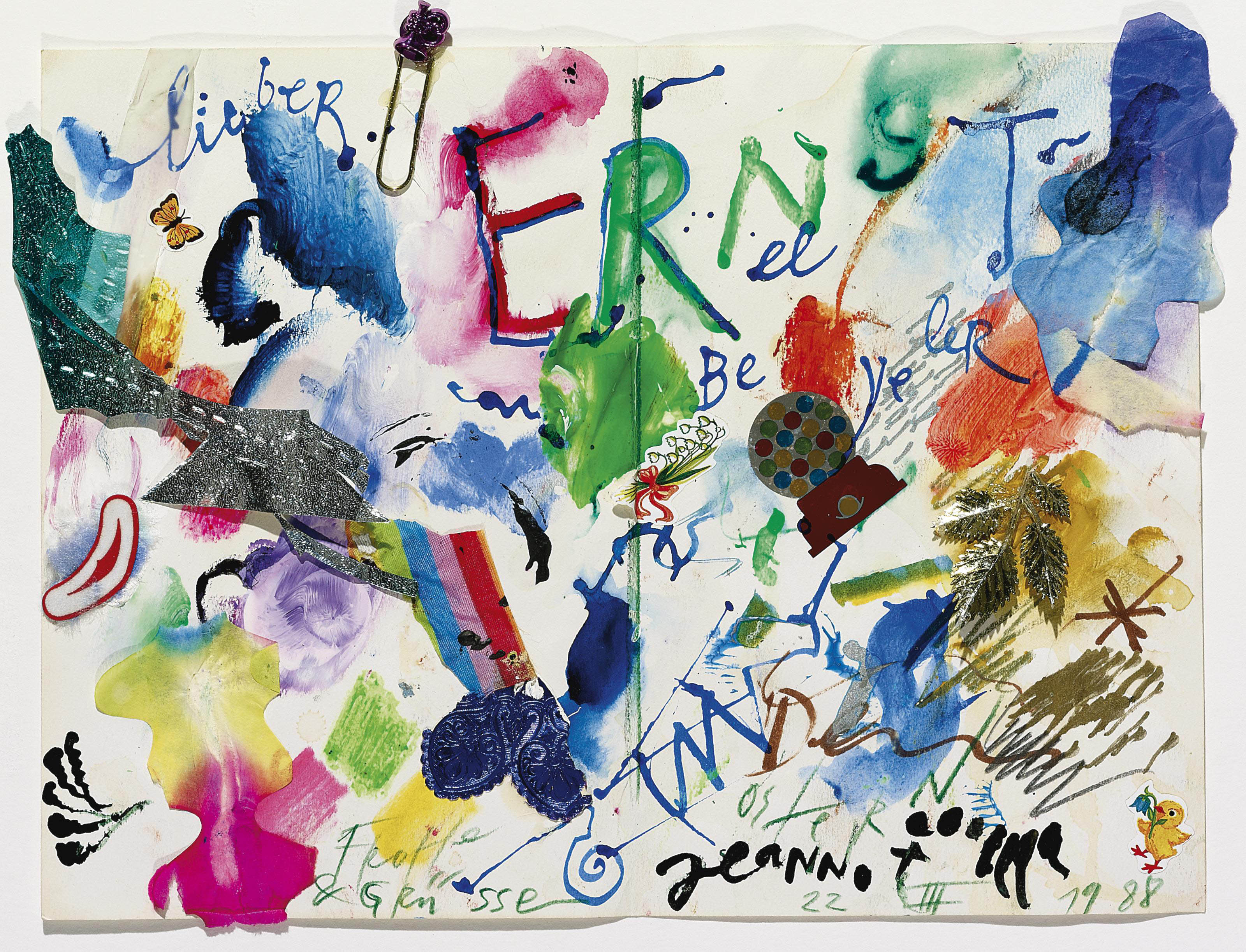JEAN TINGUELY (1925-1991) , Bildbrief, 22. März 1988 | Christie's