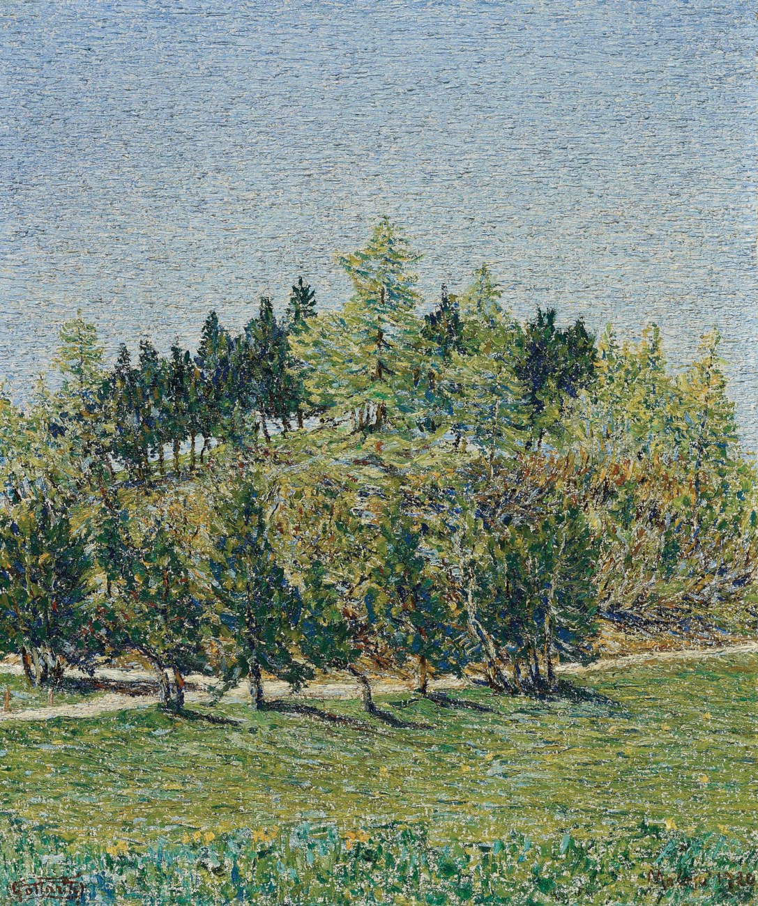 GOTTARDO SEGANTINI (1882-1974) , Alberi di primavera, 1920 | Christie's