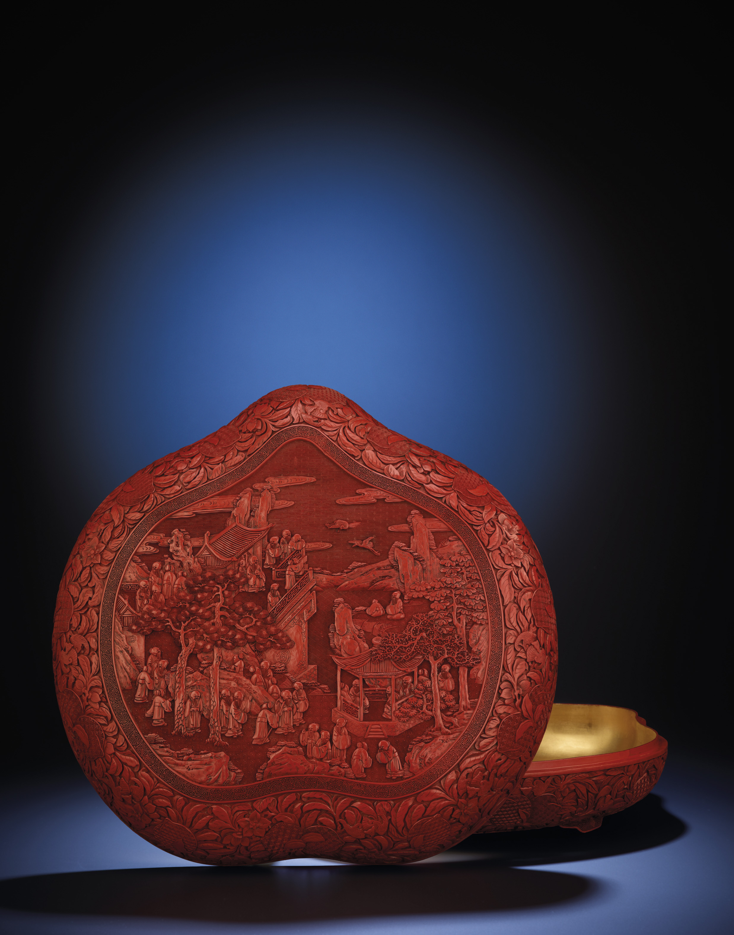 A MING YUNNAN CINNABAR LACQUER CIRCULAR TRAY, MING DYNASTY, 16TH ...