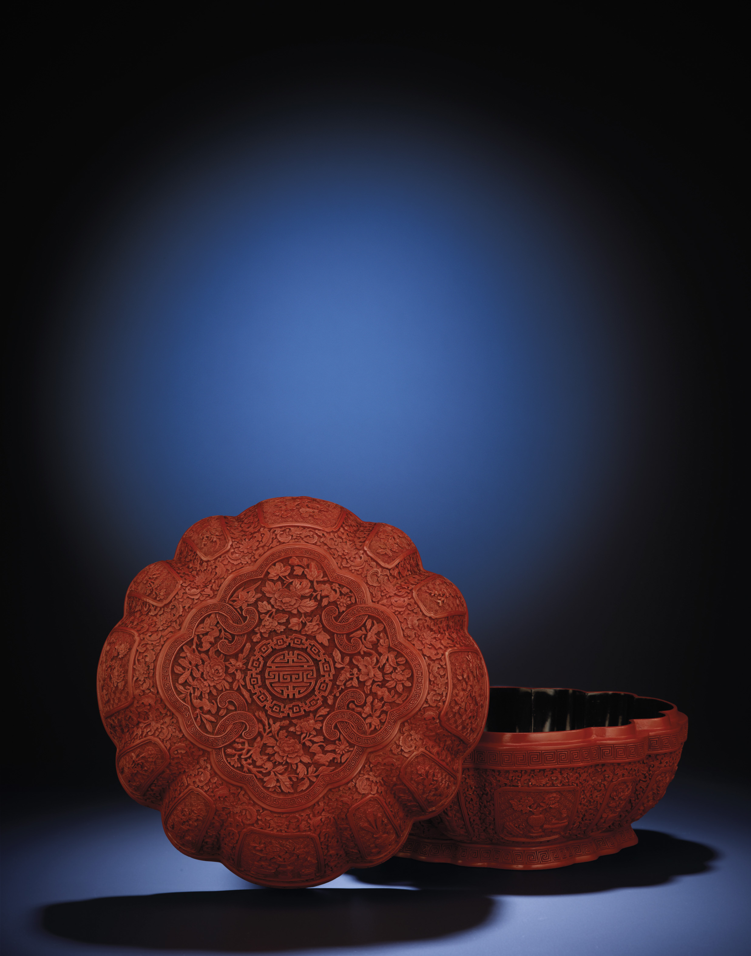 A MING YUNNAN CINNABAR LACQUER CIRCULAR TRAY, MING DYNASTY, 16TH ...