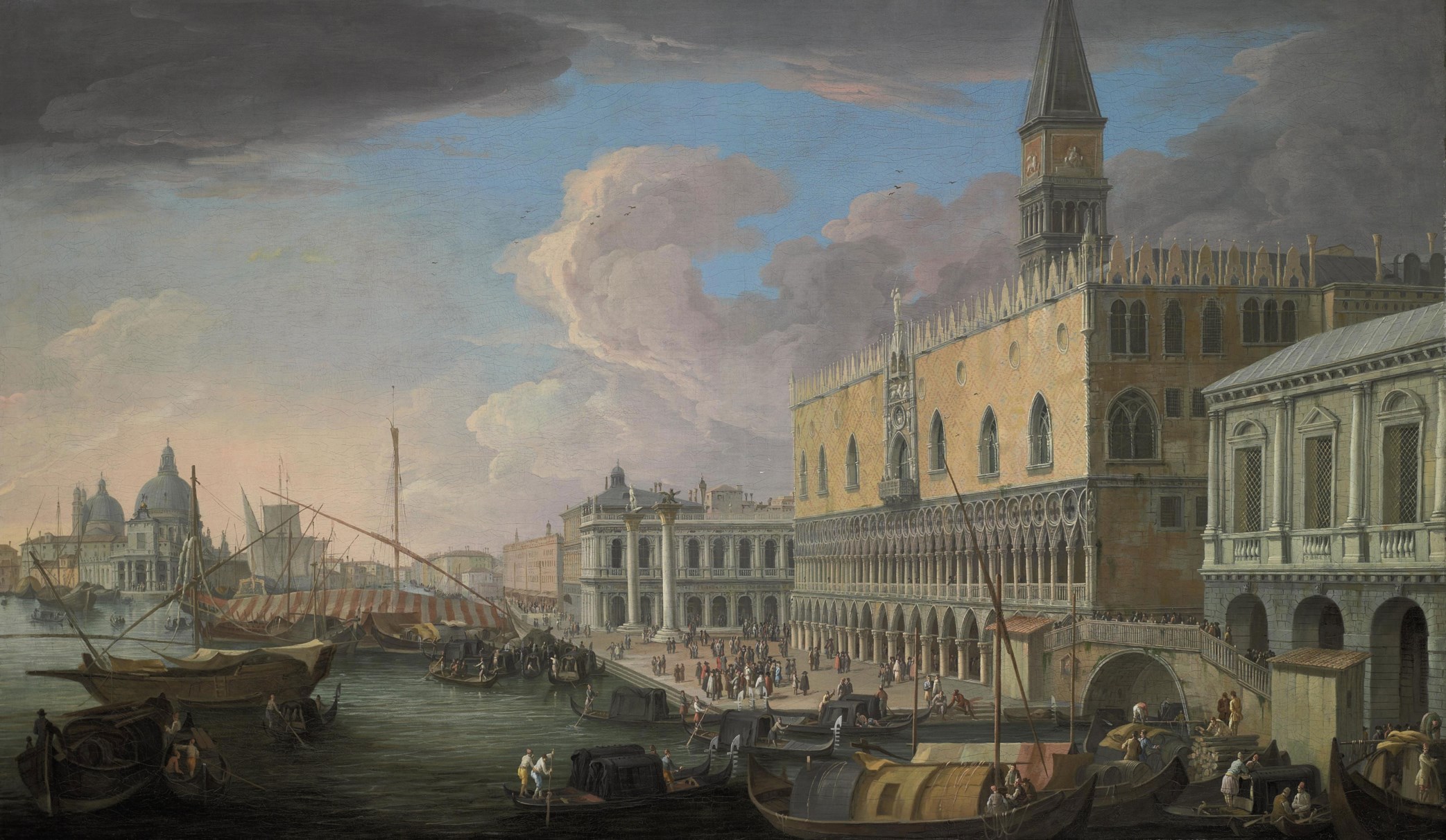 Luca Carlevarijs (Udine 1663-1730 Venice) , View of the Molo, Venice ...
