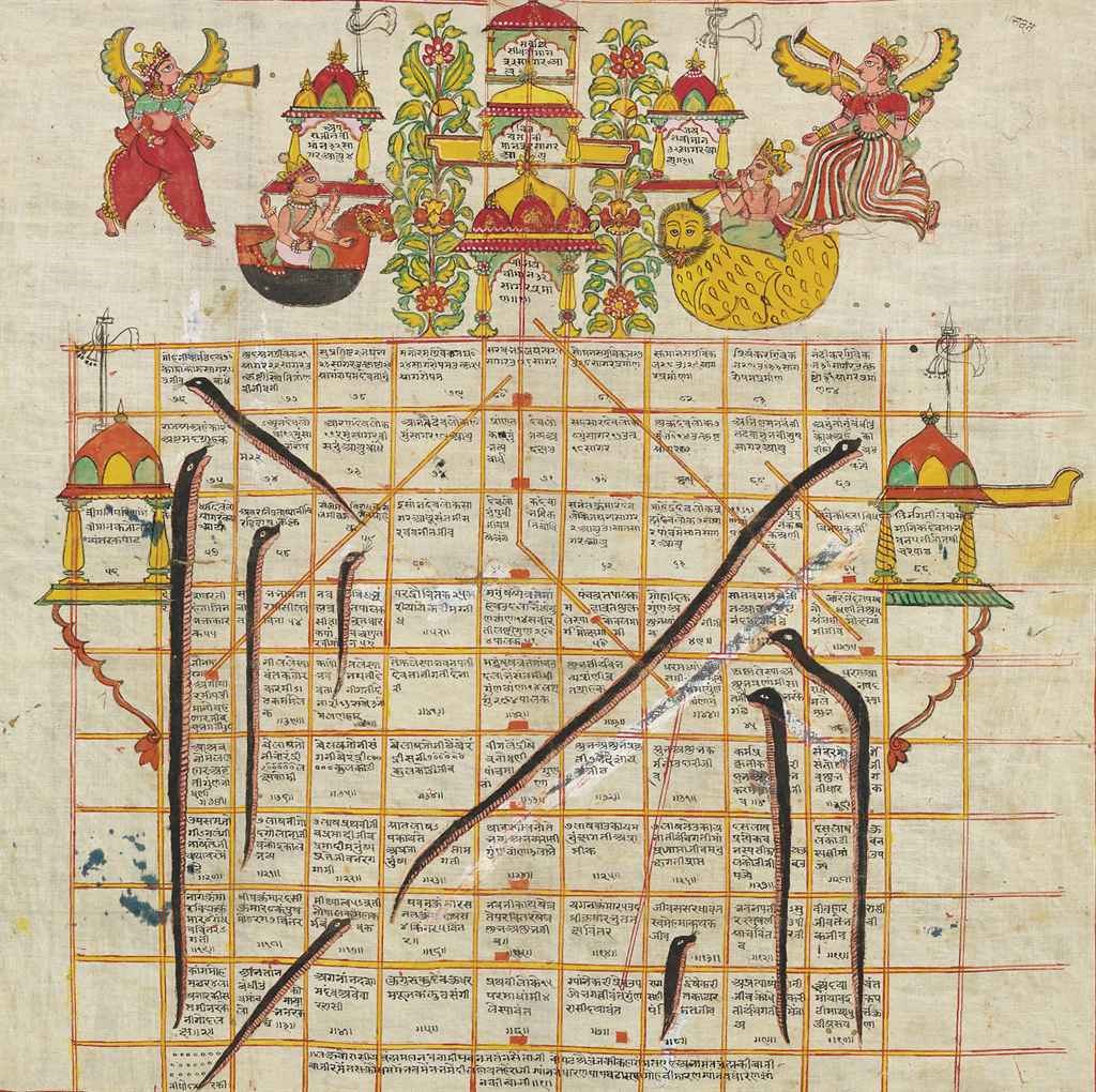 A large Jain painting of a Gyan bazi , INDIA, RAJASTHAN, 19TH CENTURY ...