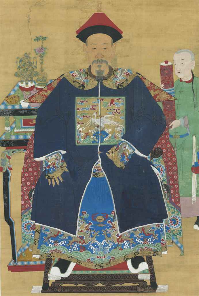 ANONYMOUS (QING DYNASTY, 1644-1911) , PORTRAIT OF A CIVIL OFFICIAL ...