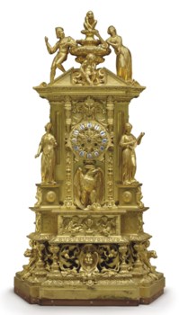 A LARGE LOUIS-PHILIPPE ORMOLU MANTLE CLOCK , SECOND QUARTER 19TH ...