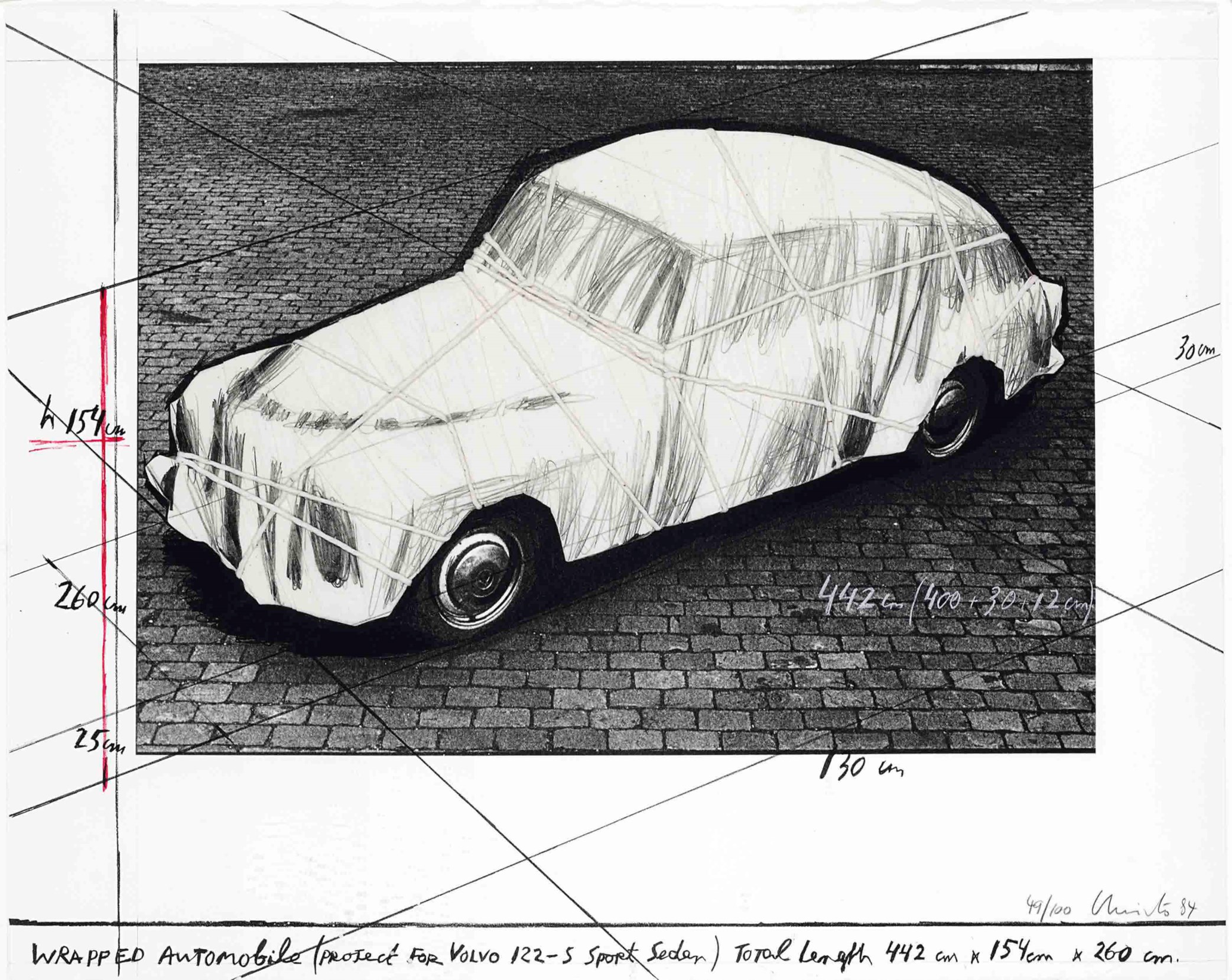 CHRISTO , Wrapped Automobile, Project for Volvo 122 S Sport Sedan (S ...