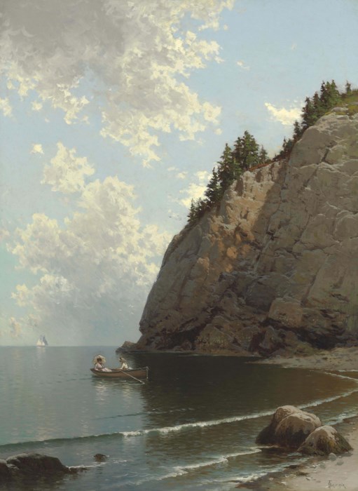 Alfred Thompson Bricher (1837-1908) , Two Ladies in a Rowboat | Christie's
