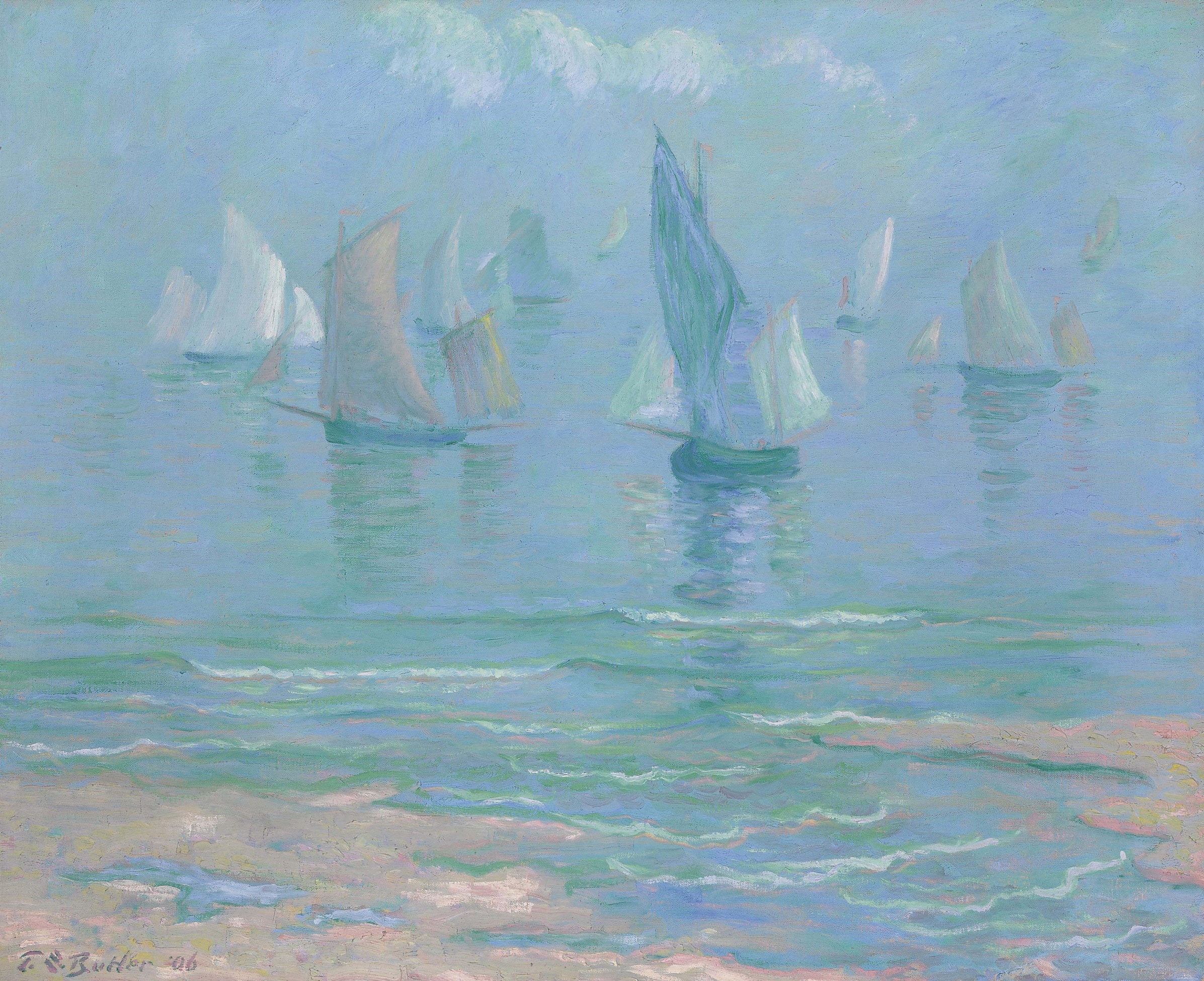 Theodore Earl Butler (1860-1936) , Sailboats at Dieppe | Christie's