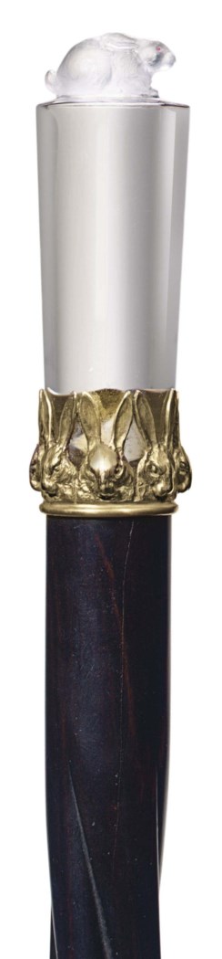 A NORTH EUROPEAN ROCK CRYSTAL CANE , EARLY 20TH CENTURY, POSSIBLY ...