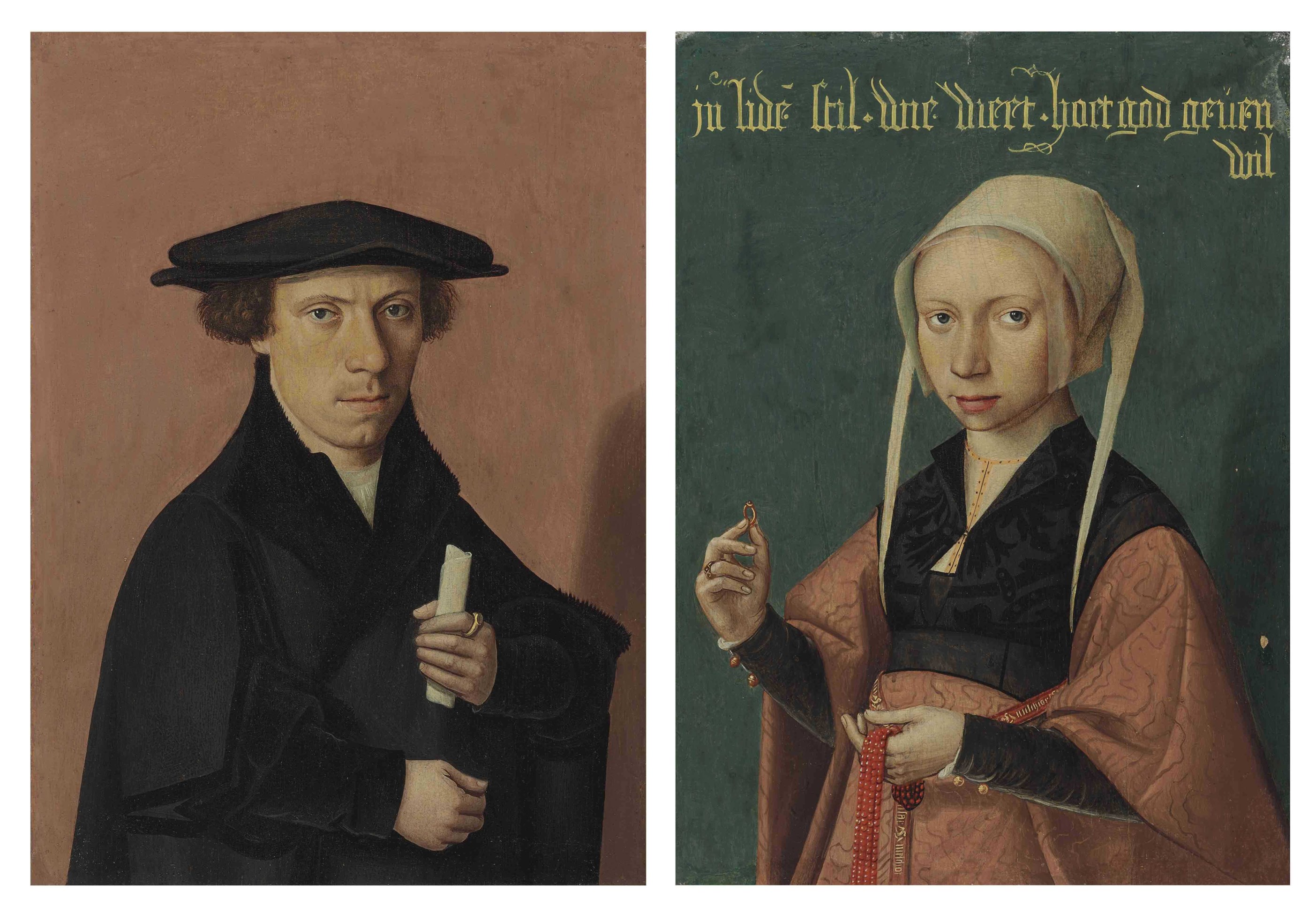 Circle of Jan van Scorel (Schoorl 1495-1562 Utrecht) , Portrait of a ...