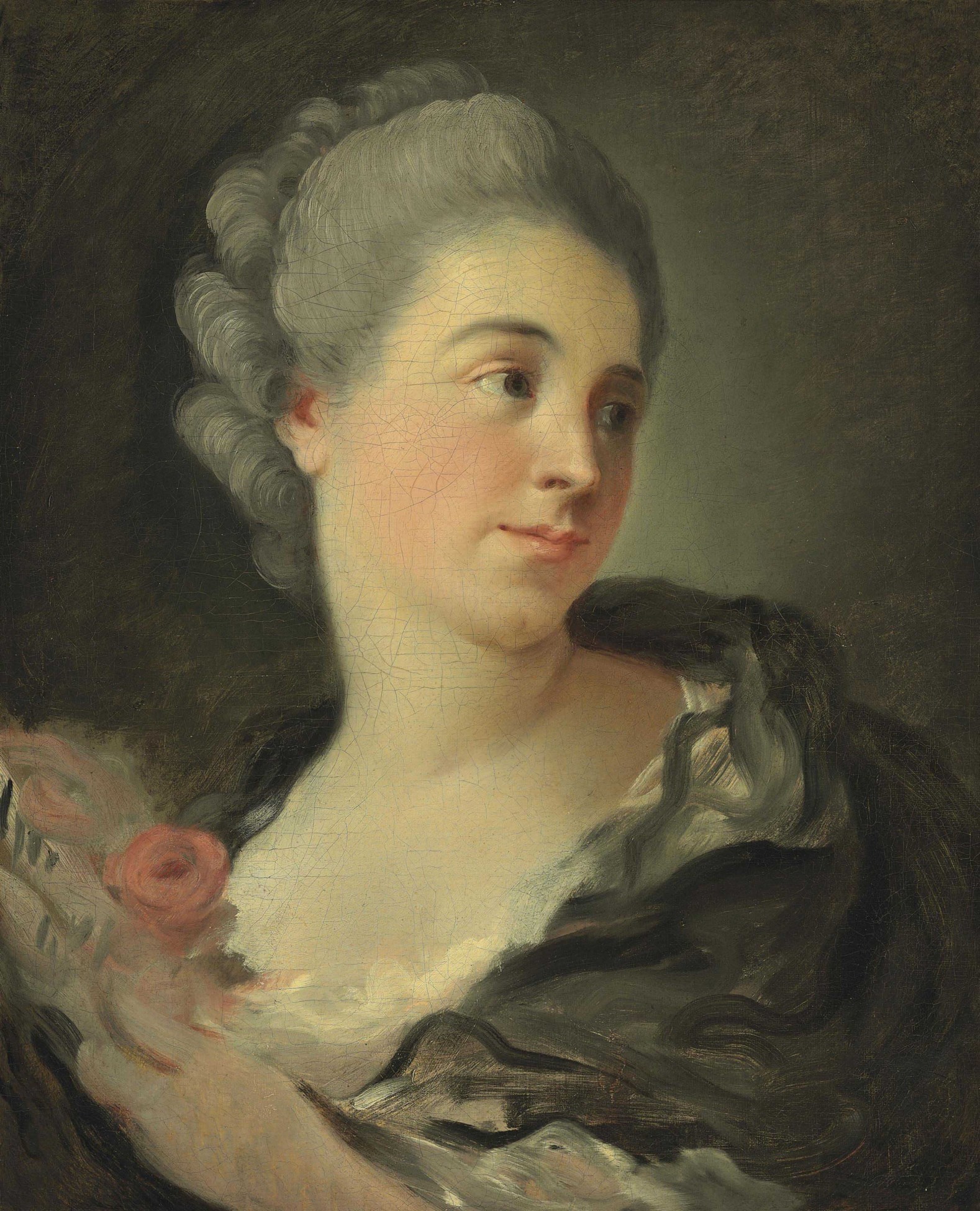 Jean-Honoré Fragonard (Grasse 1732-1806 Paris) , Portrait of a young ...