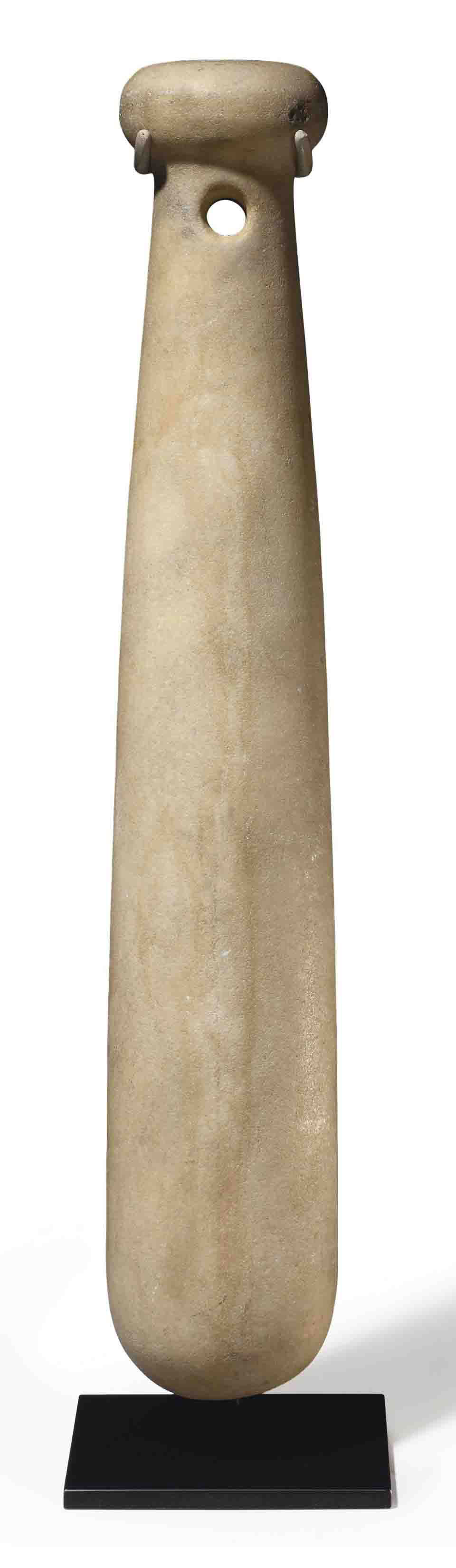 A BACTRIAN STONE RITUAL OBJECT , CIRCA LATE 3RD-EARLY 2ND MILLENNIUM B ...