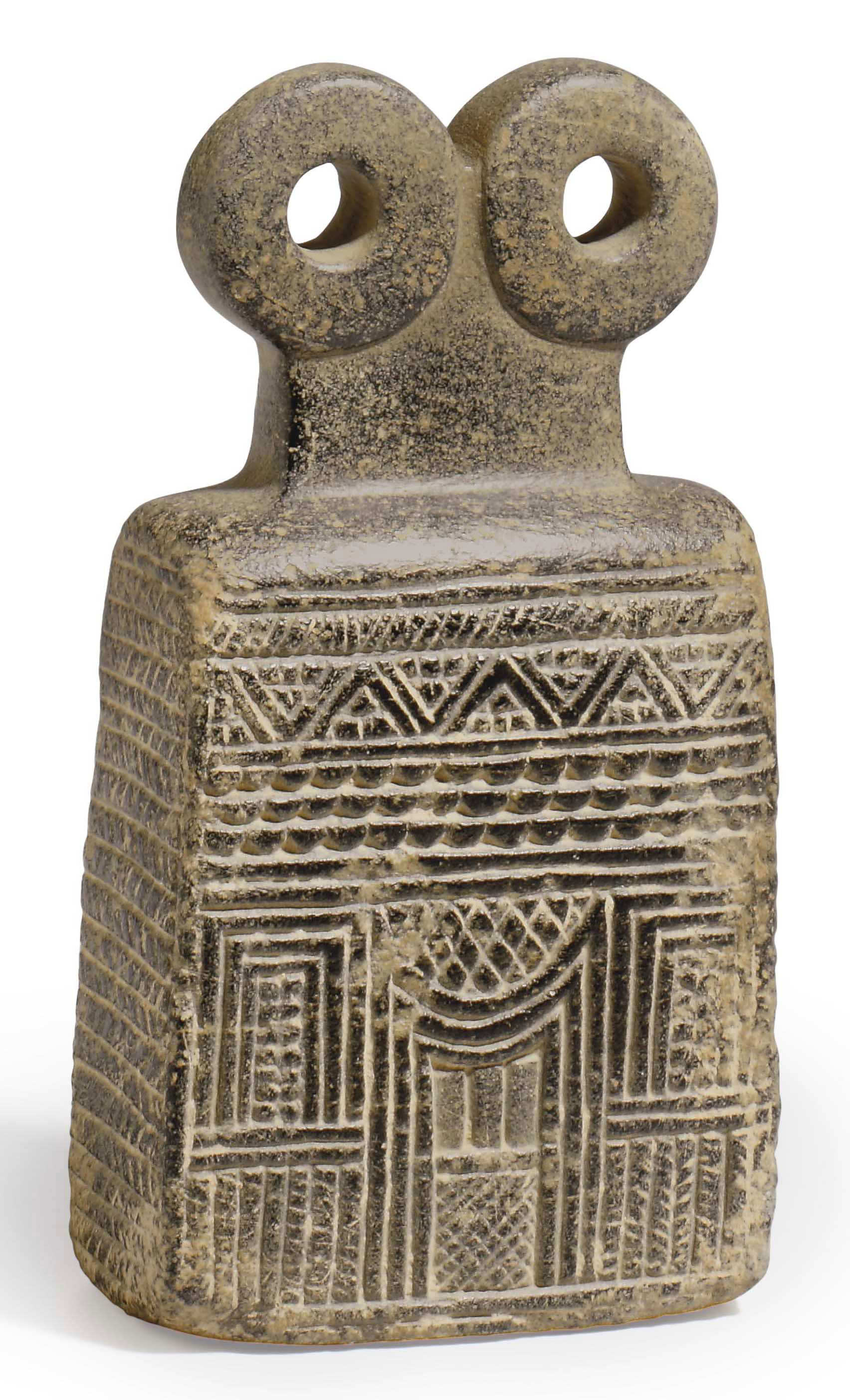 A BACTRIAN STONE RITUAL OBJECT , CIRCA LATE 3RD-EARLY 2ND MILLENNIUM B ...