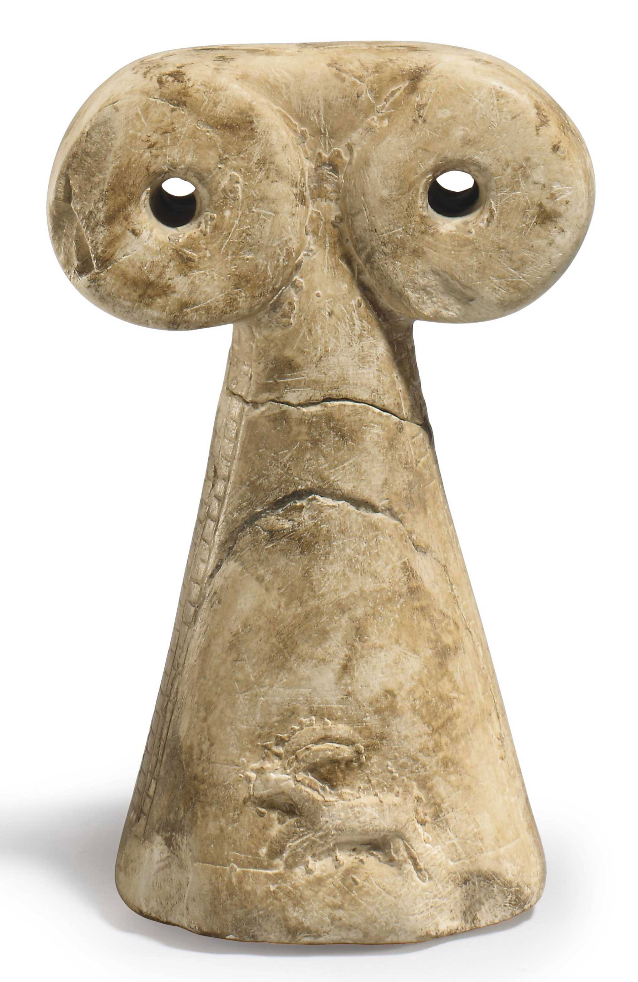 A BACTRIAN STONE RITUAL OBJECT , CIRCA LATE 3RD-EARLY 2ND MILLENNIUM B ...