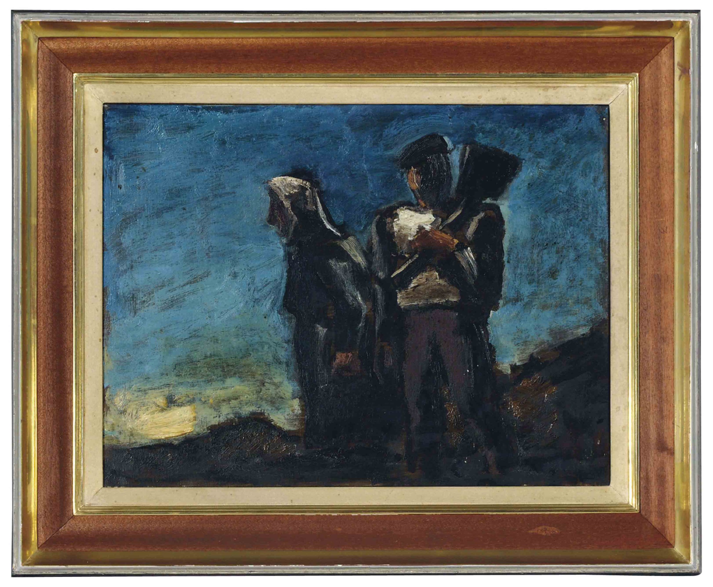 Josef Herman (BRITISH, 1911-2000) , Two peasants at dawn | Christie's