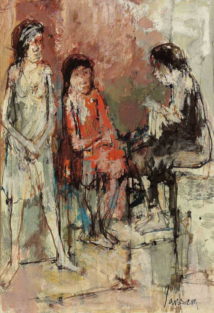Jean Jansem (b. 1920) , Trois jeunes femmes | Christie's