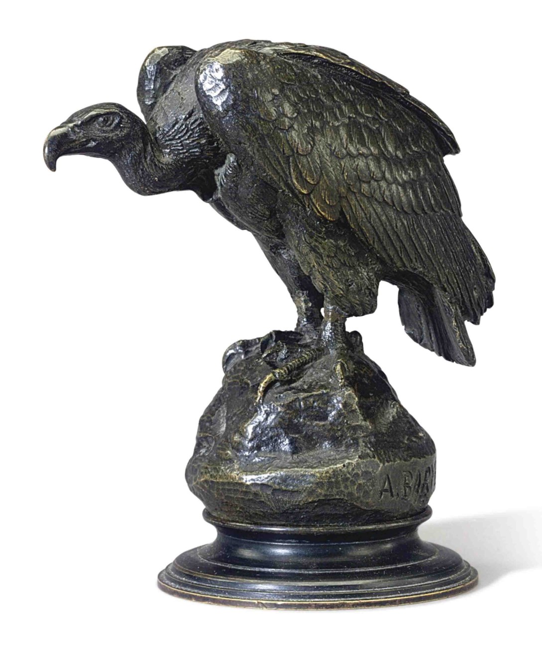 A FRENCH PATINATED BRONZE STUDY OF A VULTURE , CAST FROM A MODEL BY ...