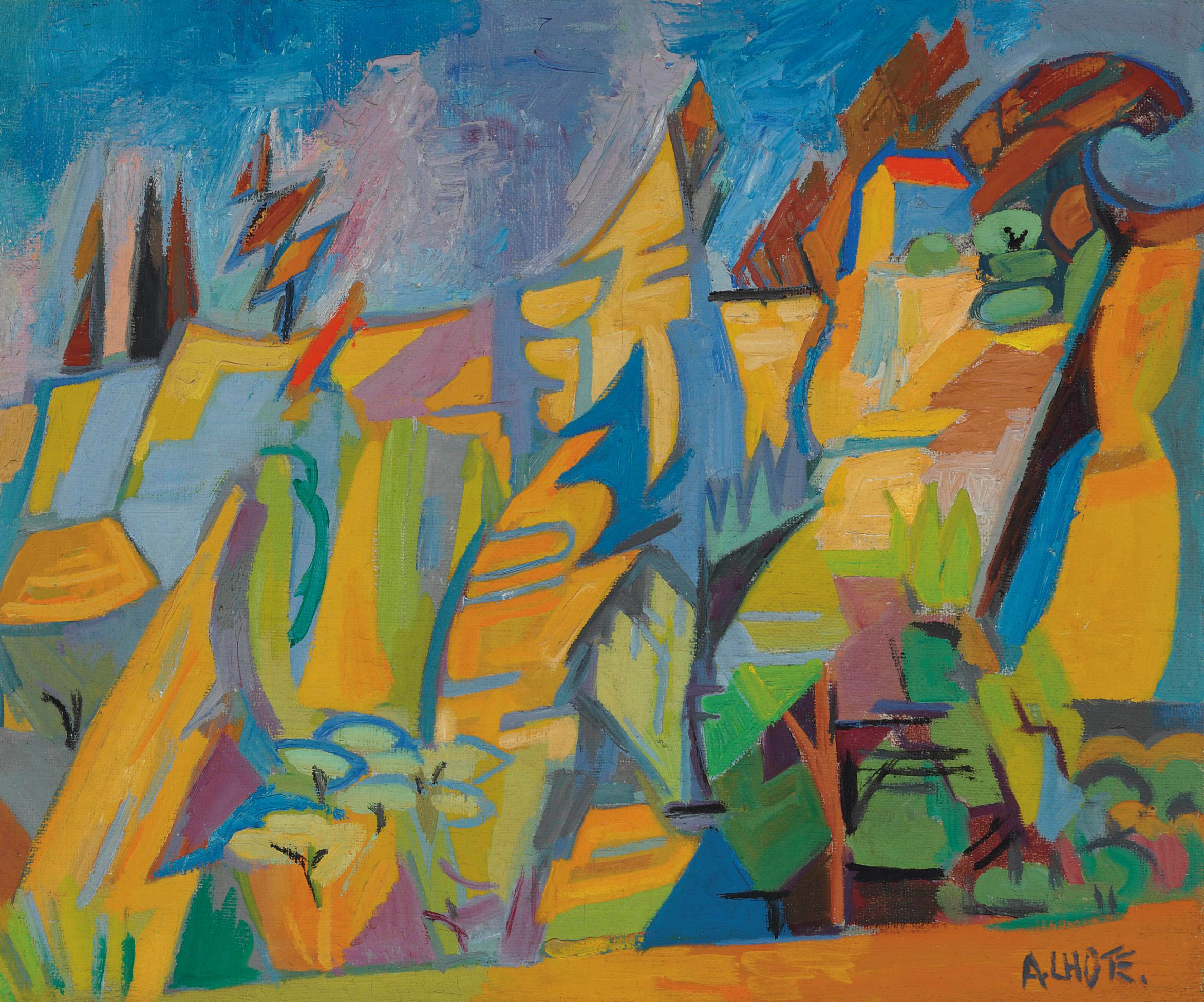 Andre Lhote (1885-1962) , Rochers à Gordes | Christie's