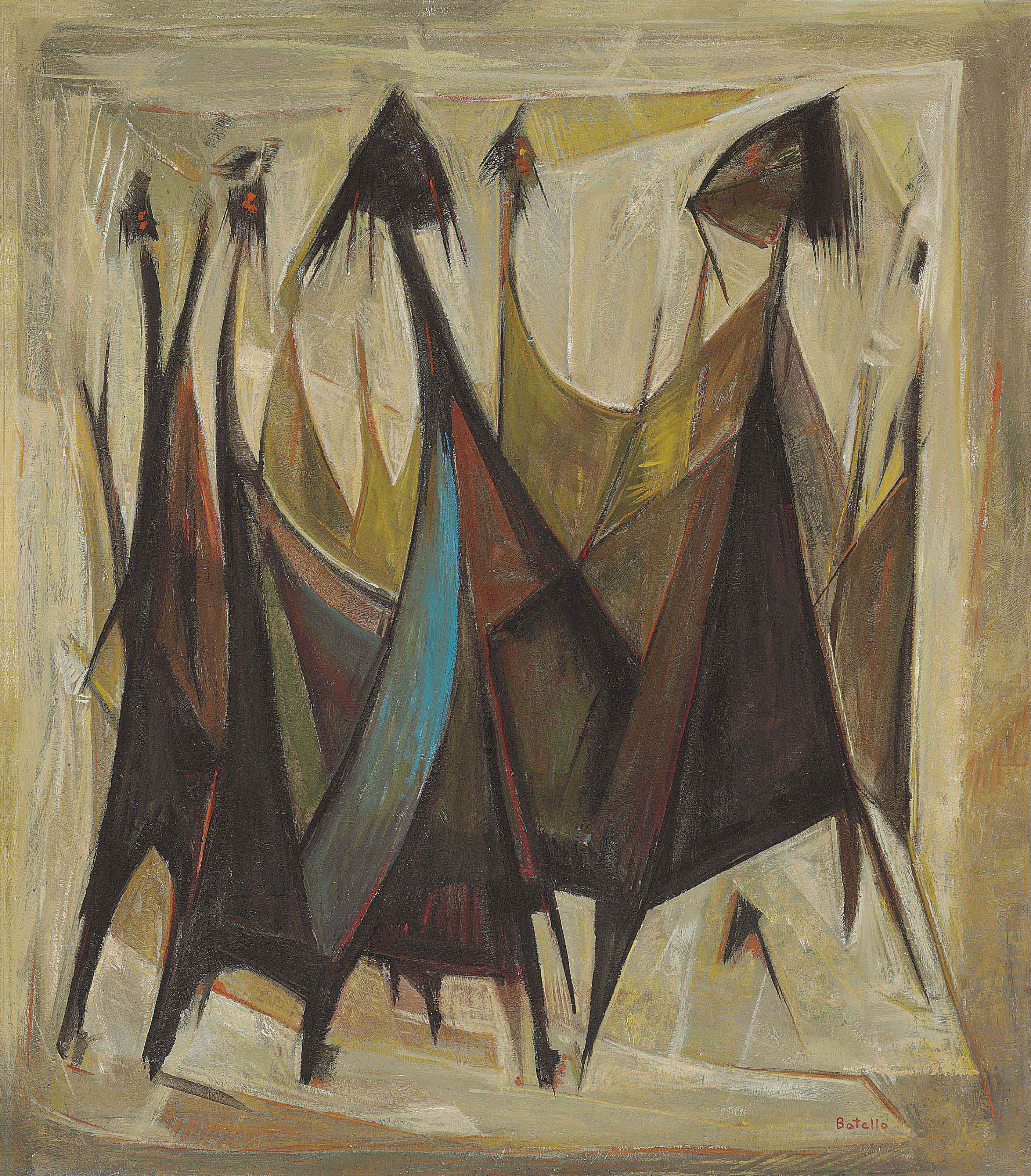 Angel Botello (Spanish/Puerto Rican 1913-1986) , Untitled (from the ...