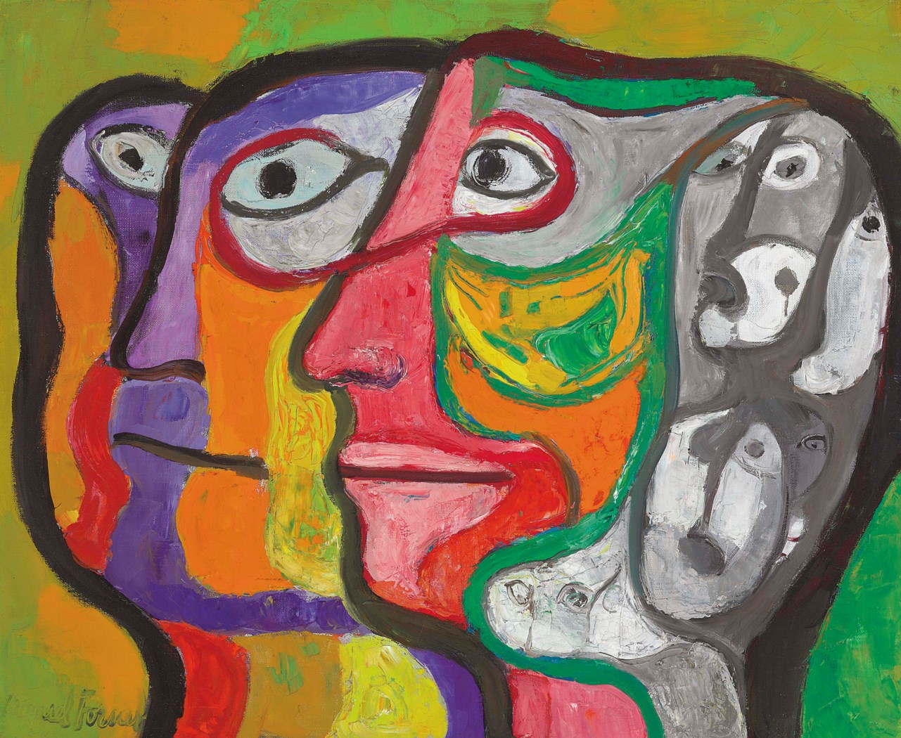 Raquel Forner (Argentinian 1902-1988) , Dos mutantes con antepasados ...