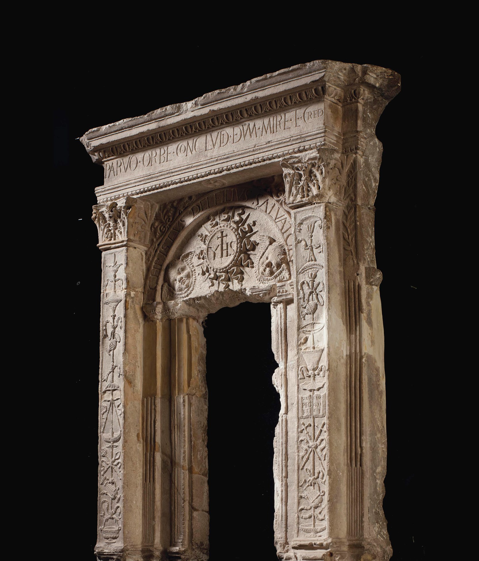 A WHITE MARBLE TABERNACLE FRAME , BY GIOVANNI GASPARE PEDONI, CREMONESE ...