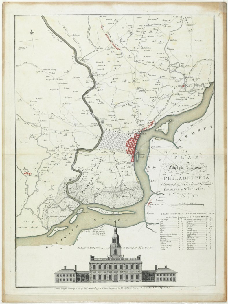 [PHILADELPHIA]. FADEN, William, engraver. SCULL, NICHOLAS and GEORGE ...