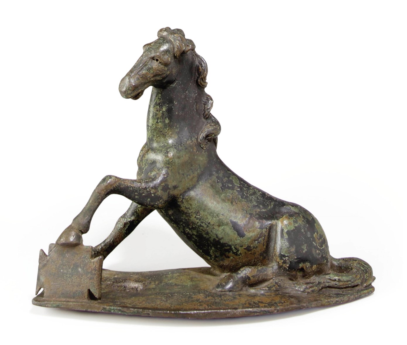 A ROMAN BRONZE HORSE