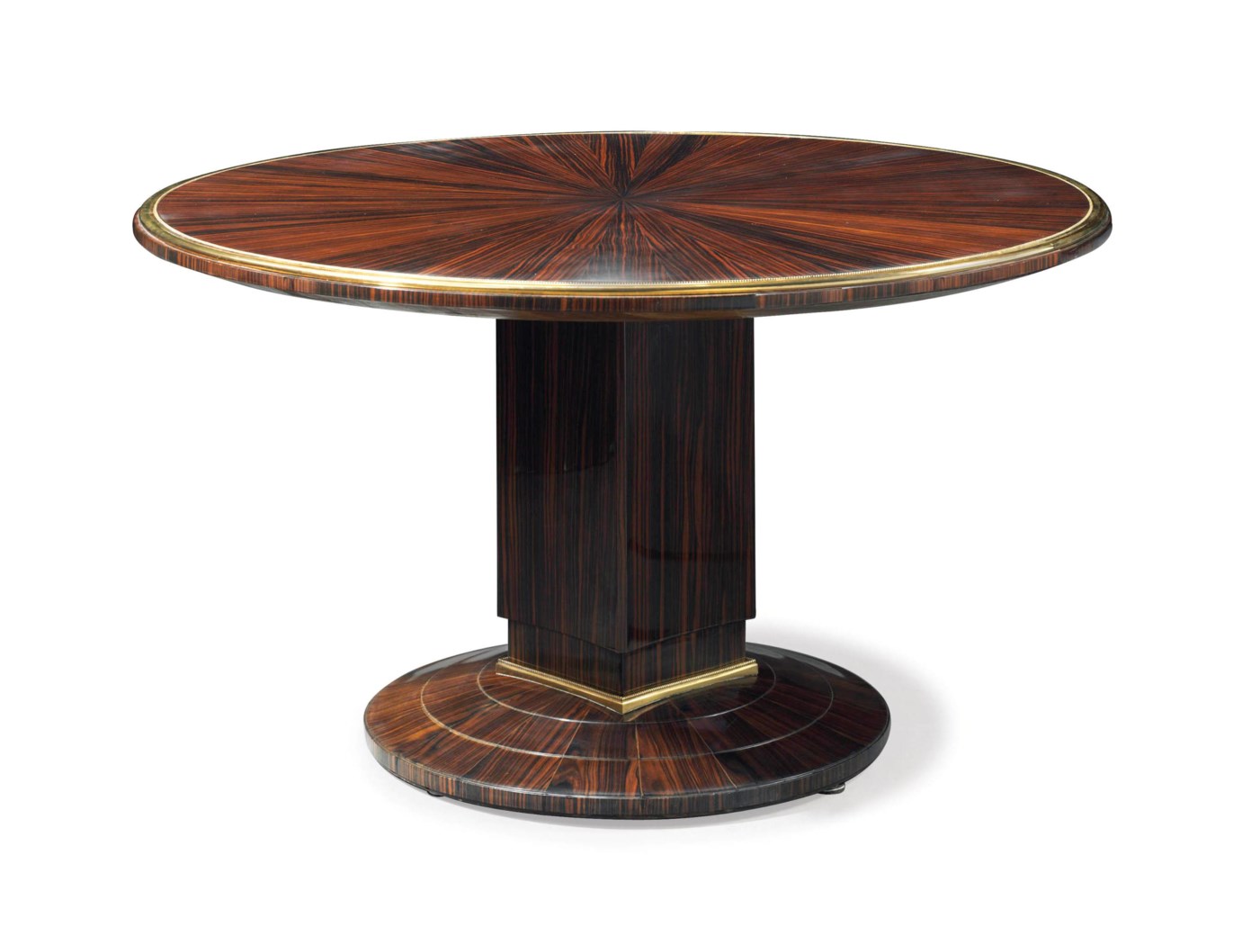 EMILE-JACQUES RUHLMANN (1879-1933) , A MACASSAR EBONY CENTER TABLE ...