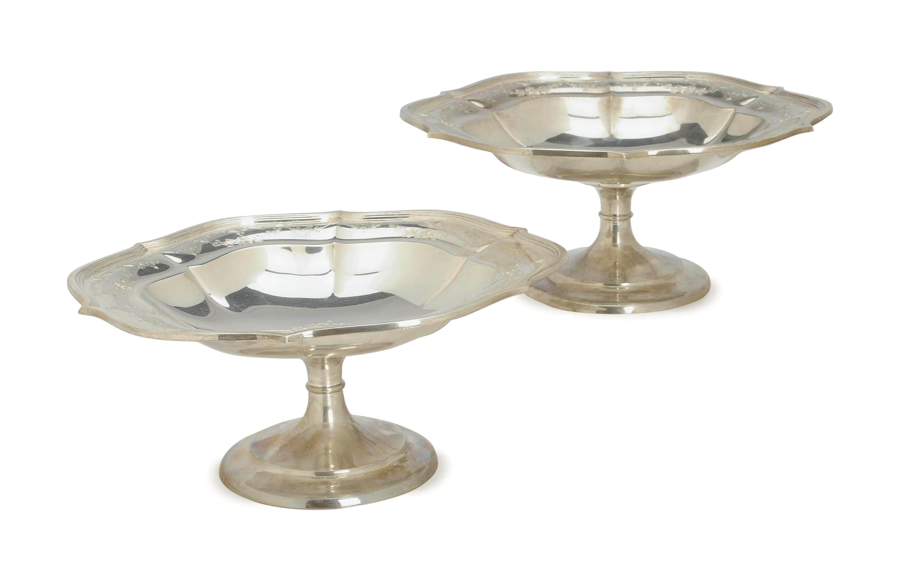 A PAIR OF AMERICAN SILVER TAZZA, , EARLY 20TH CENTURY, | Christie's