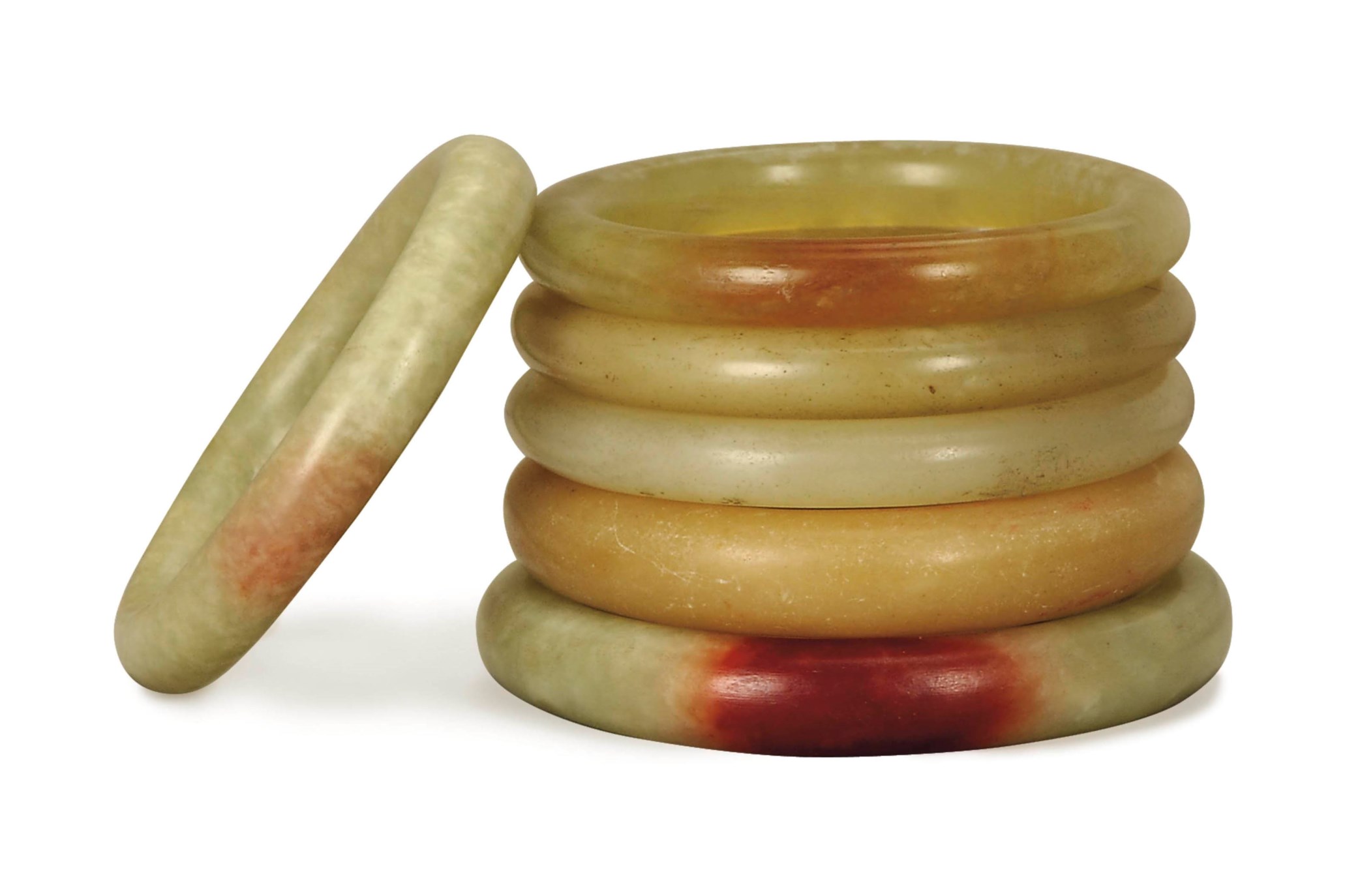 SIX CHINESE JADE BANGLES | Christie's