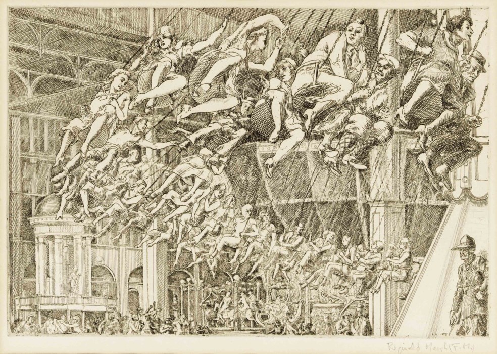 REGINALD MARSH (1898-1954) , Steeplechase Swings (Sasowsky 160 ...