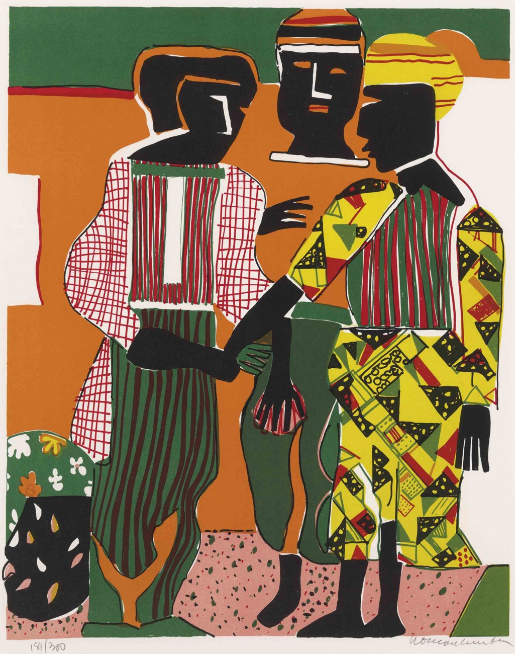 ROMARE BEARDEN (1911-1988) , Conjunction (Gelburd & Rosenberg 10 ...