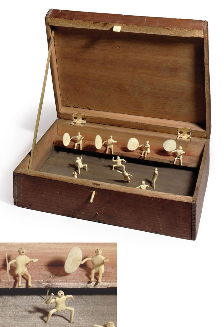 INUIT KASHIM BOX WITH IVORY FIGURES | Christie's