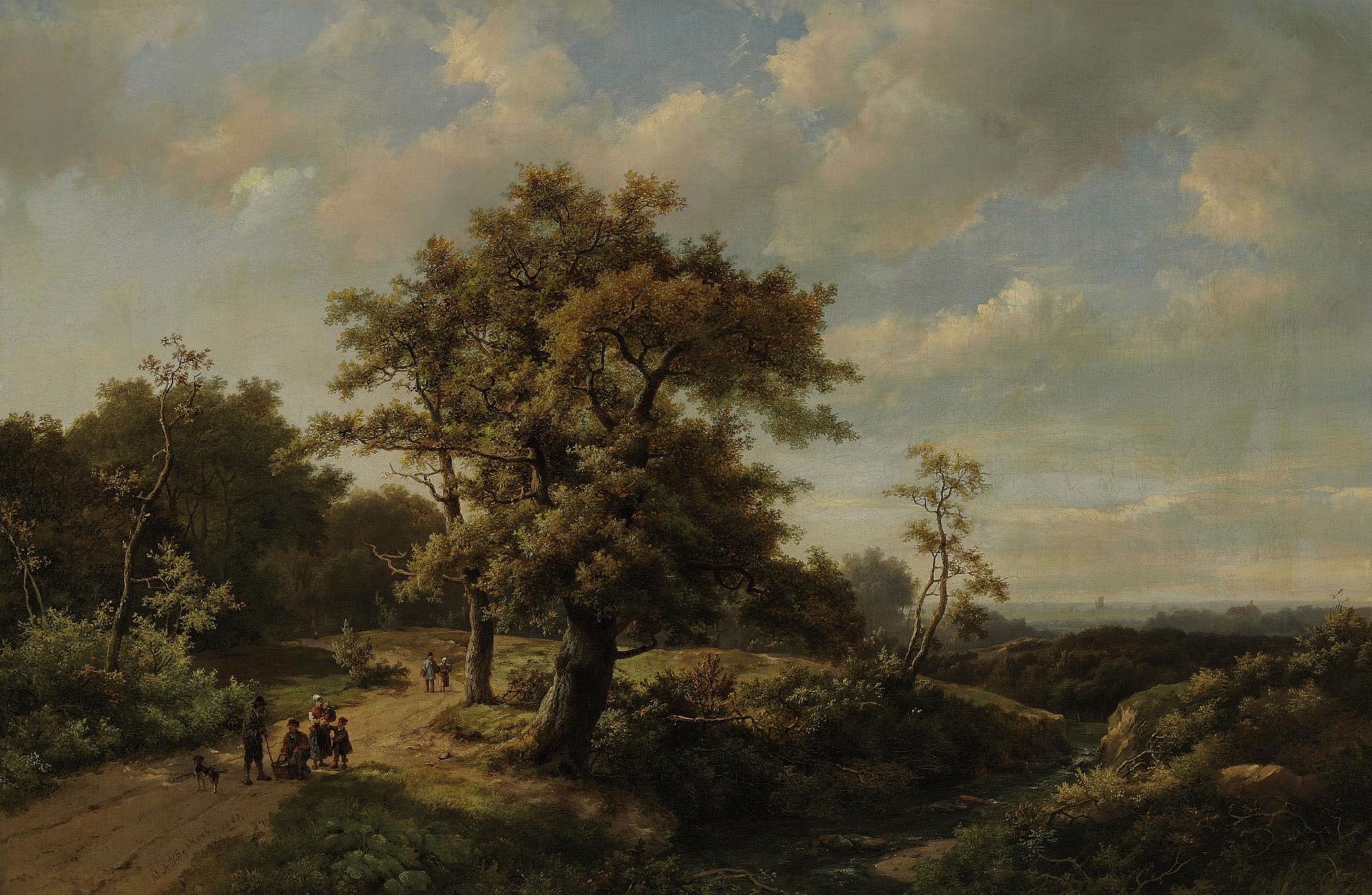 Marinus Adrianus Koekkoek (Middelburg 1807-1868 Amsterdam) , Figures ...