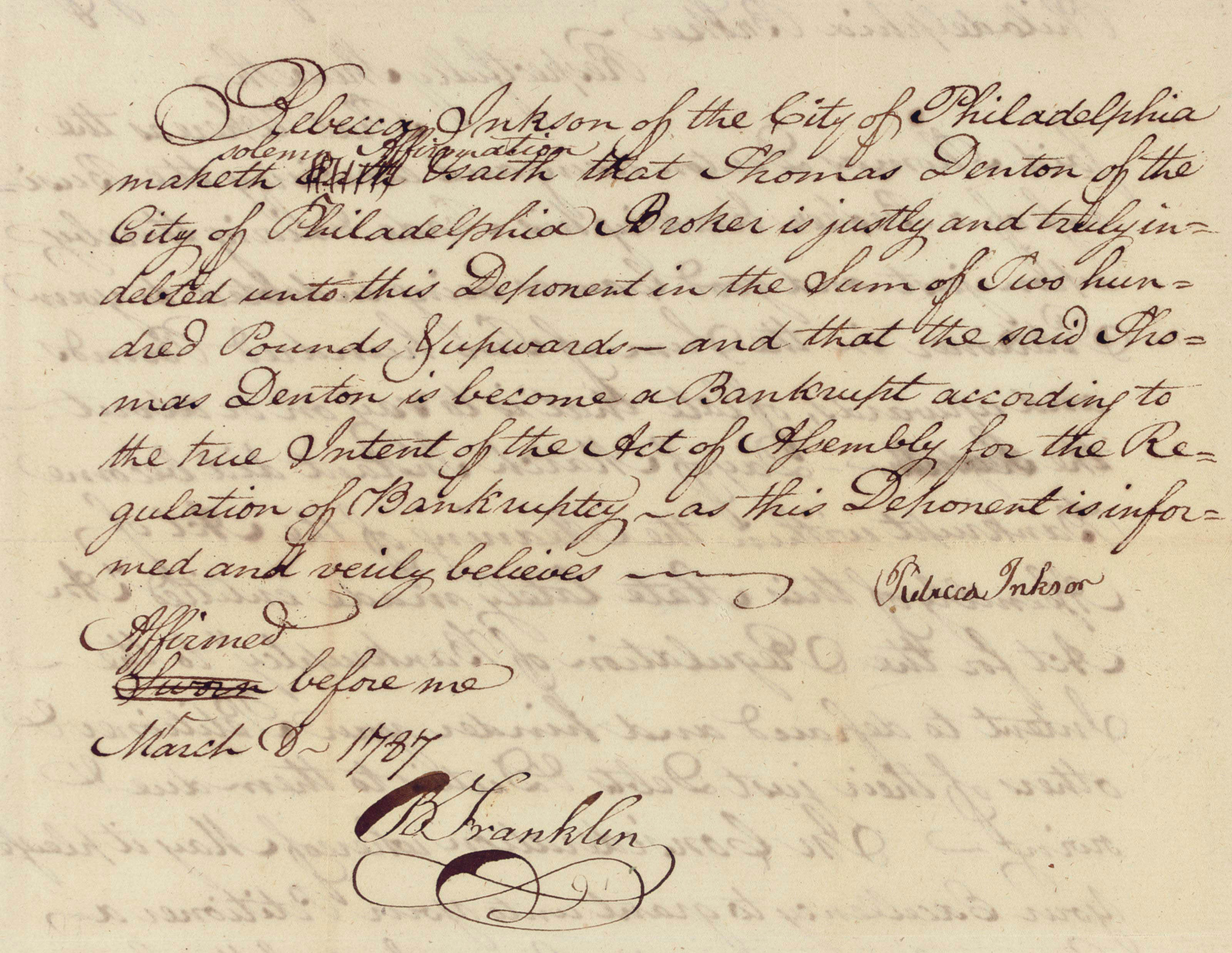 FRANKLIN, Benjamin (1706-1790)