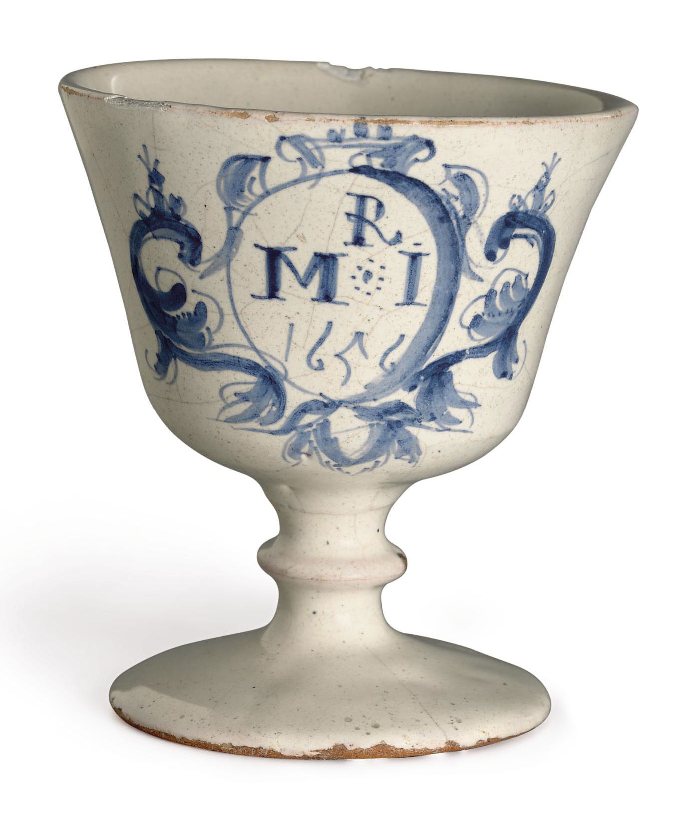 A LONDON DELFT POLYCHROME BLUE-DASH CHARGER , CIRCA 1645-1660, PROBABLY ...