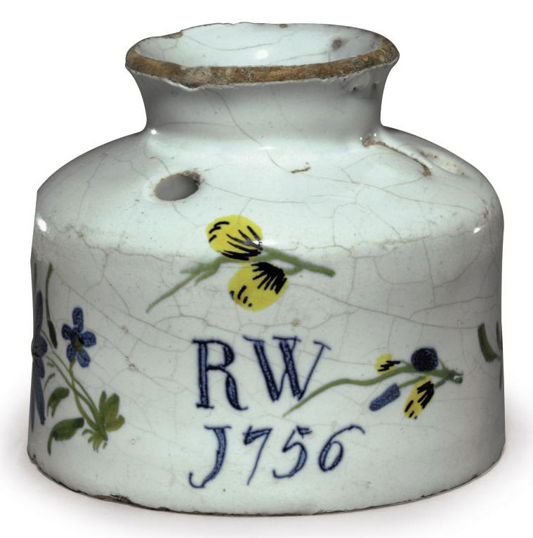 A LONDON DELFT YELLOW-GROUND PLATE , CIRCA 1745-1750, PROBABLY WILLIAM ...
