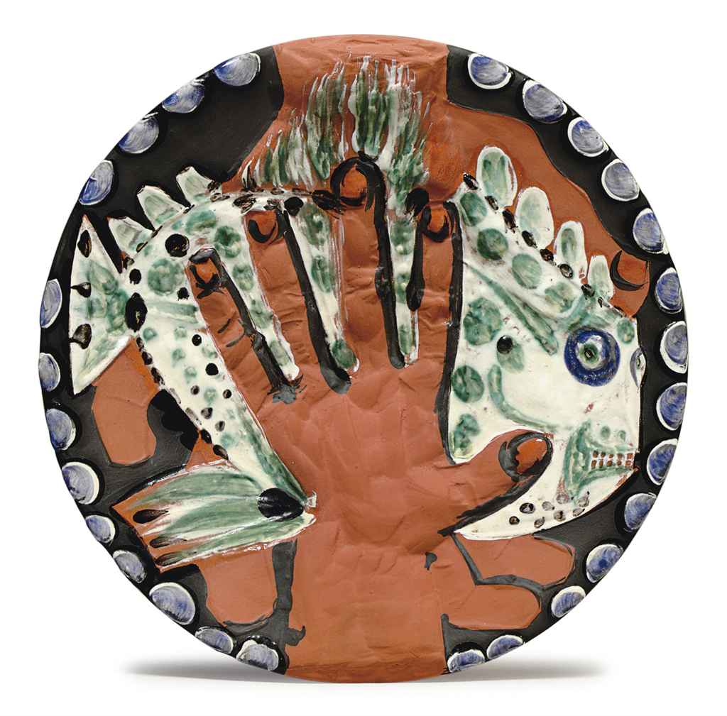 PABLO PICASSO , Hands with Fish (A.R. 214) | Christie's