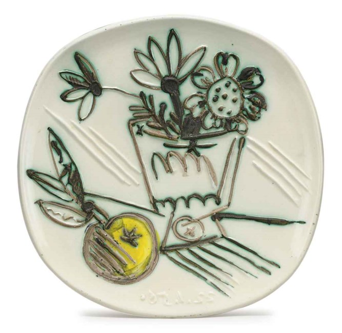 PABLO PICASSO , Bunch with Apple (A.R. 307) | Christie's