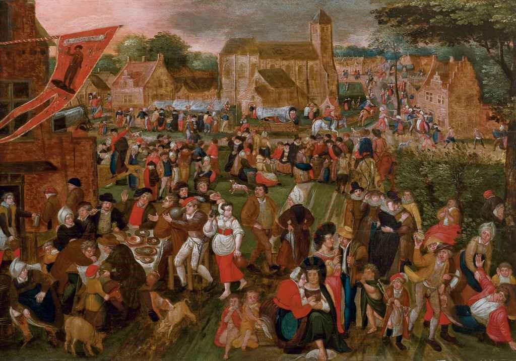 Entourage de Pieter Balten (Anvers 1526-1584) , Kermesse flamande ...