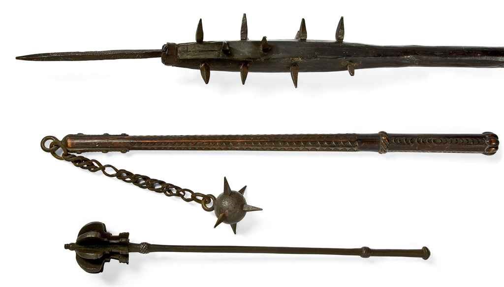 Morgenstern, fléau d'armes et masse dans le style des XVème et XVIème ...