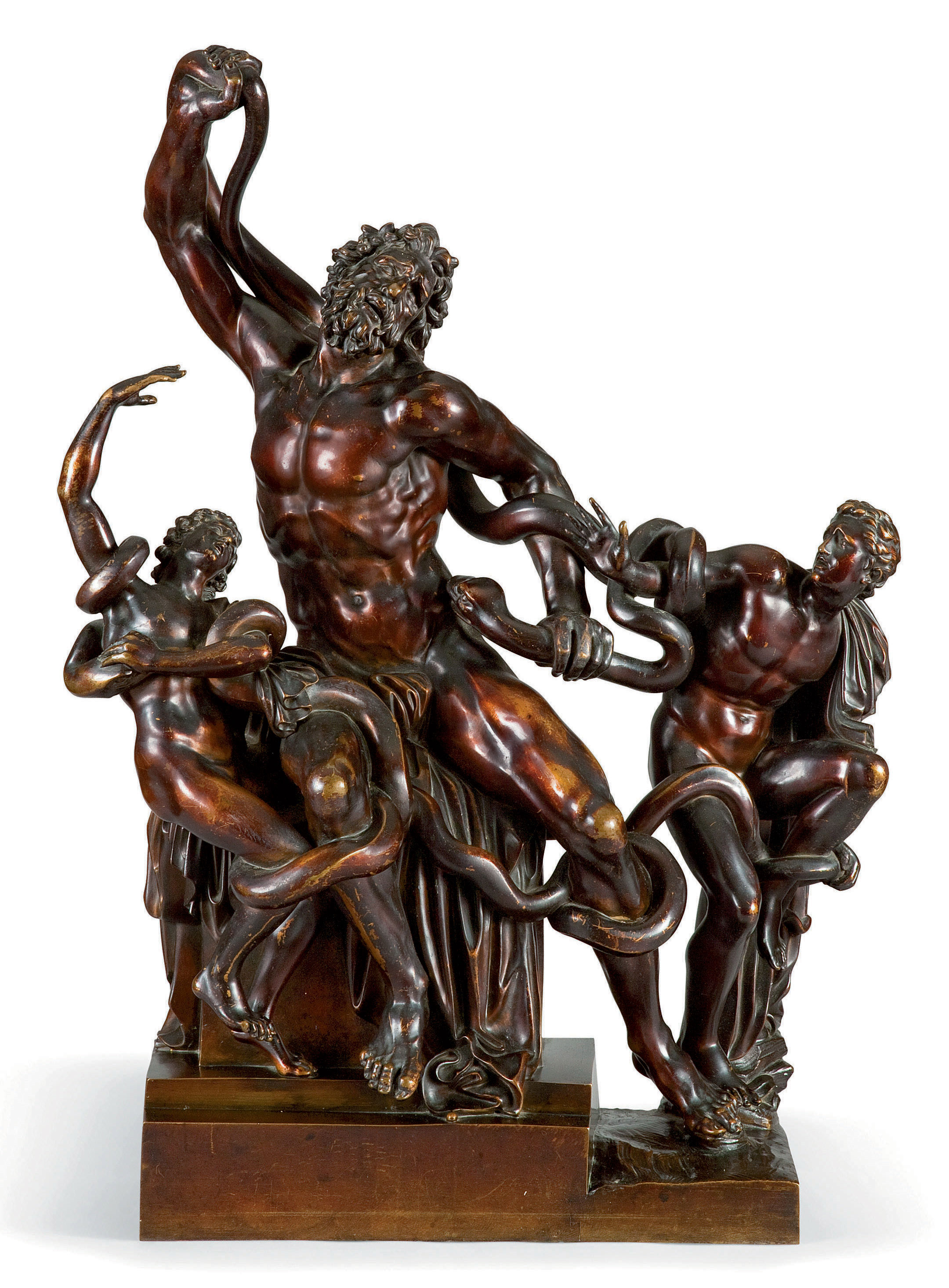 GROUPE EN BRONZE REPRESENTANT LE LAOCOON , D'APRES L'ANTIQUE, FRANCE ...