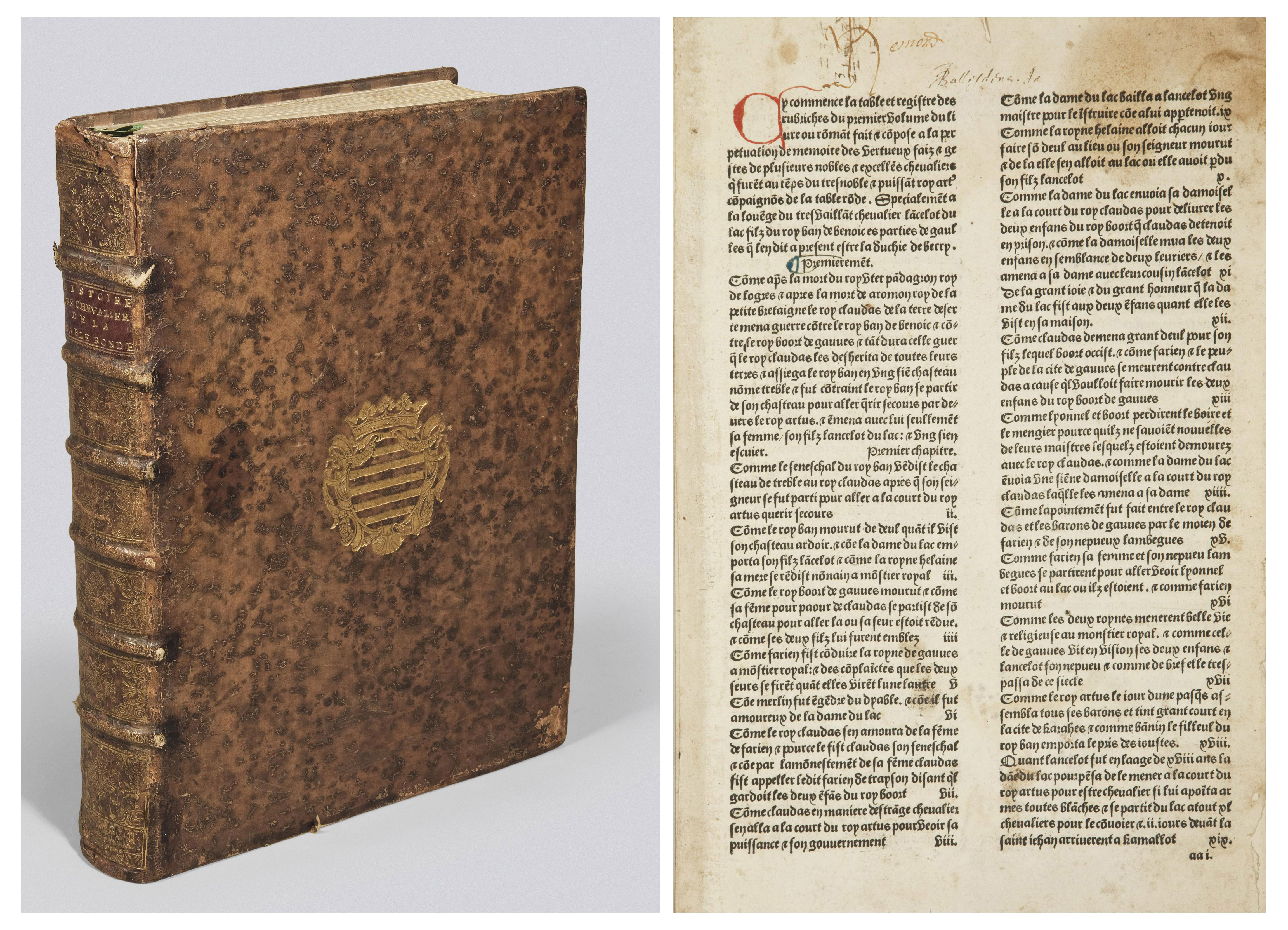 [INCUNABLE] -- LANCELOT DU LAC. La première -[ seconde ] partie de la ...