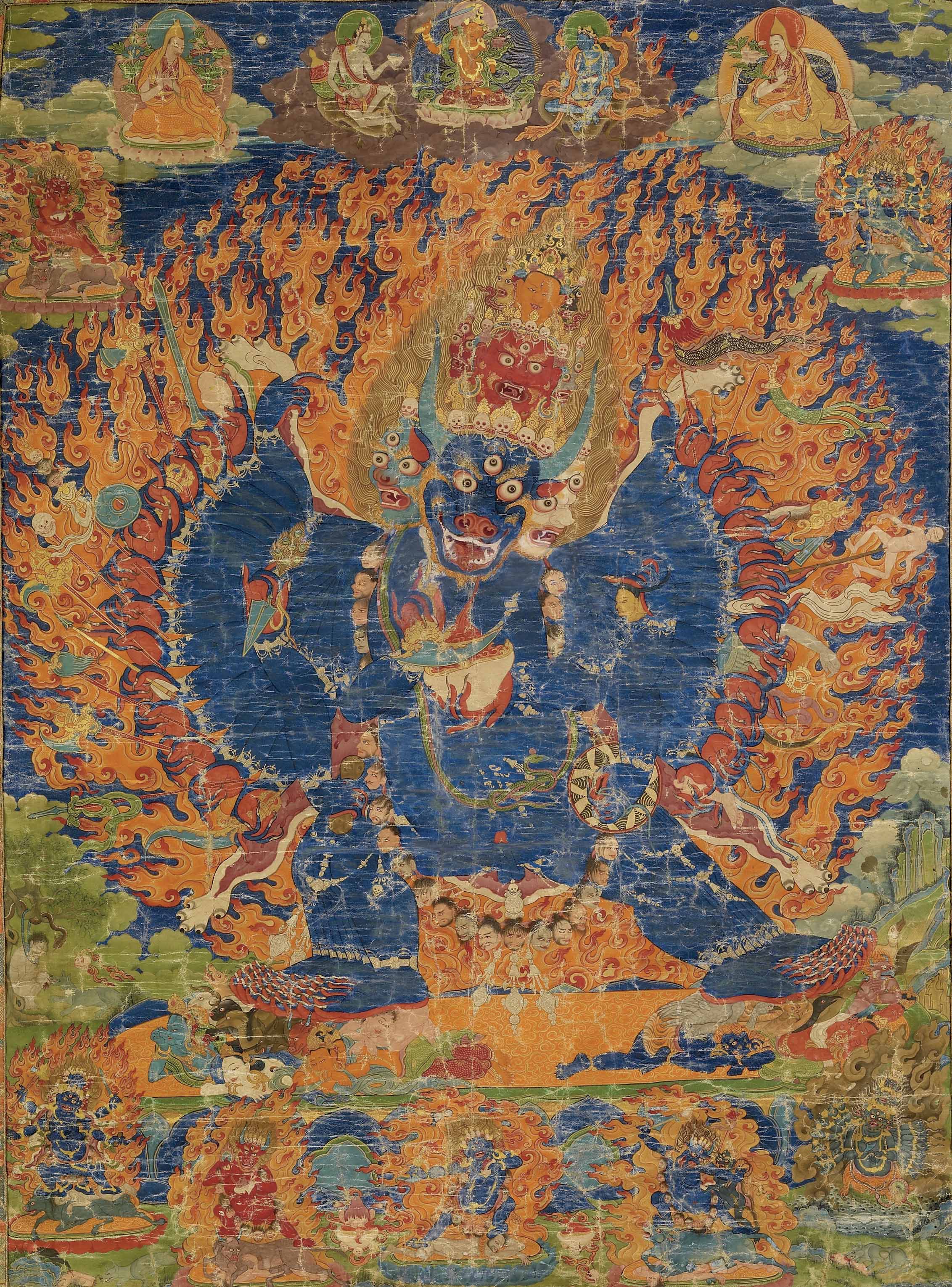 THANGKA REPRESENTANT YAMANTAKA , TIBET, XVIIIEME SIECLE | Christie's
