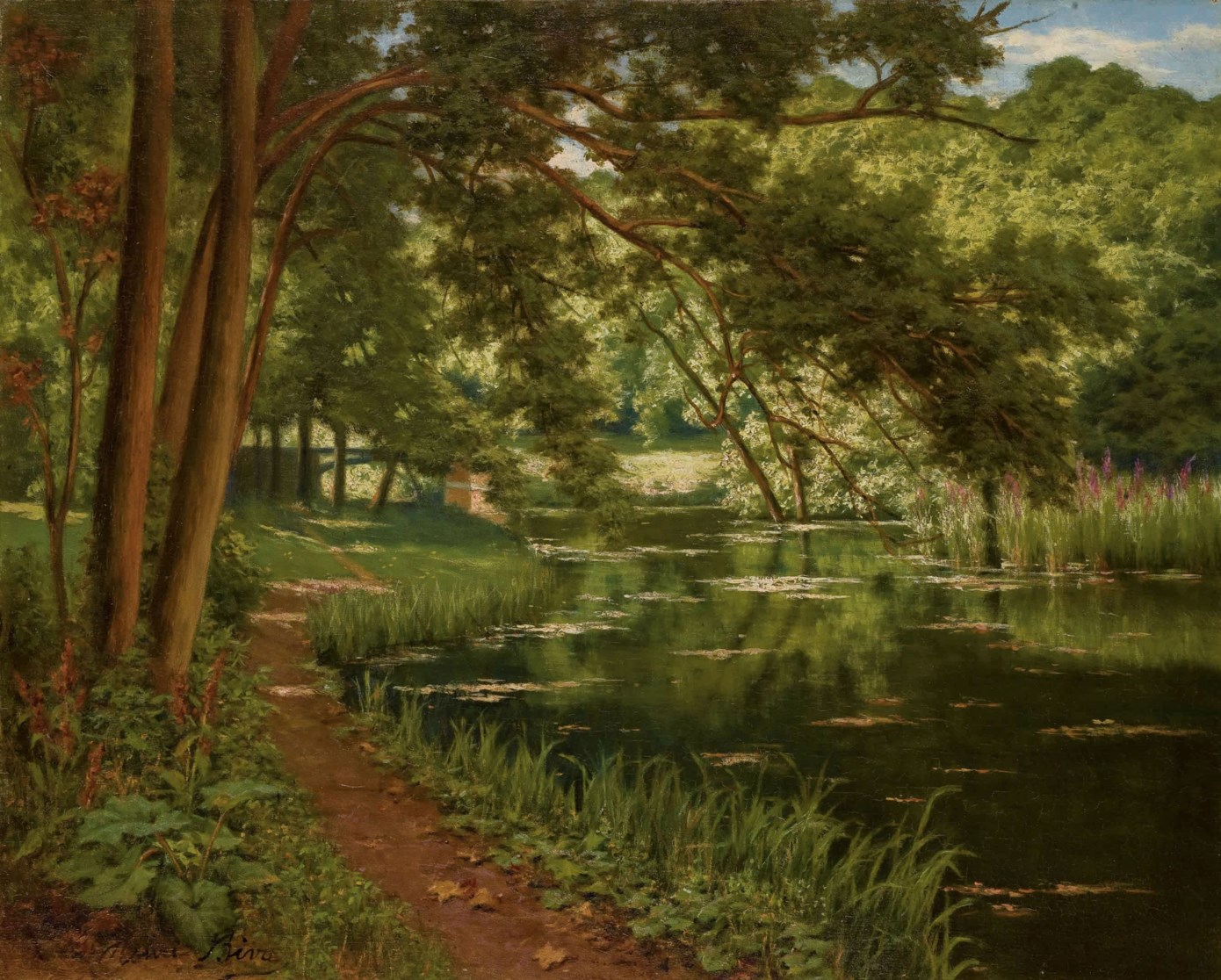 HENRI BIVA (PARIS 1848-1928) , Au bord du lac | Christie's