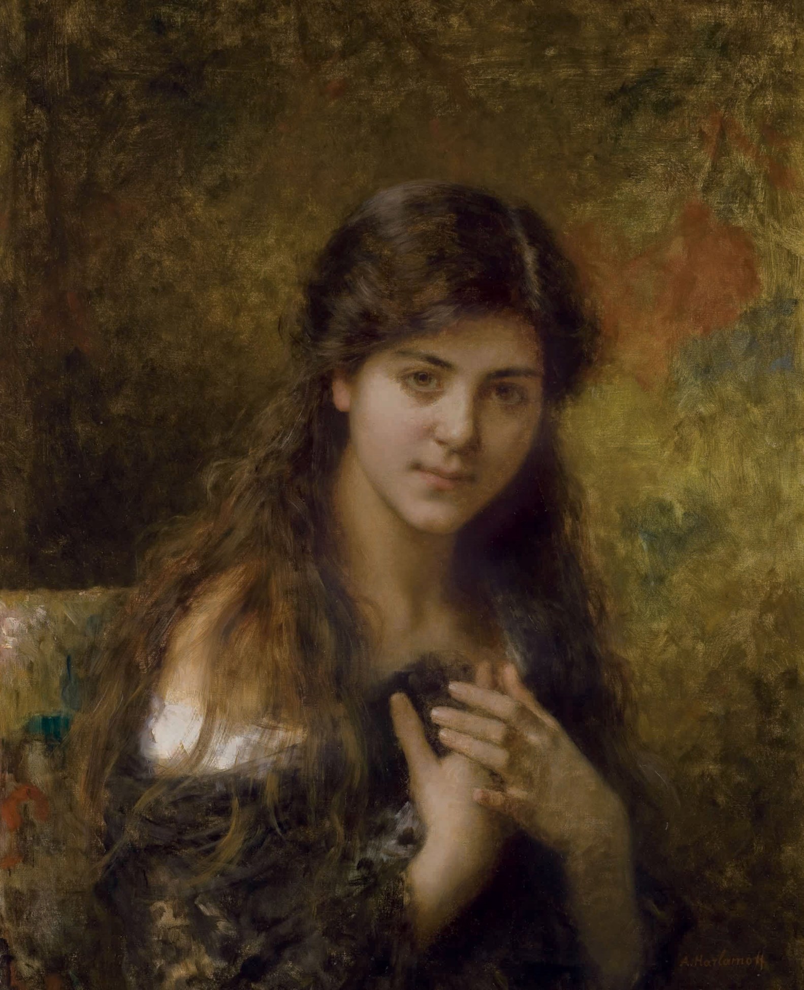 ALEXEJ ALEXEJEWITSCH HARLAMOFF (DYACHEVKA 1840-1925 PARIS) , Portrait ...